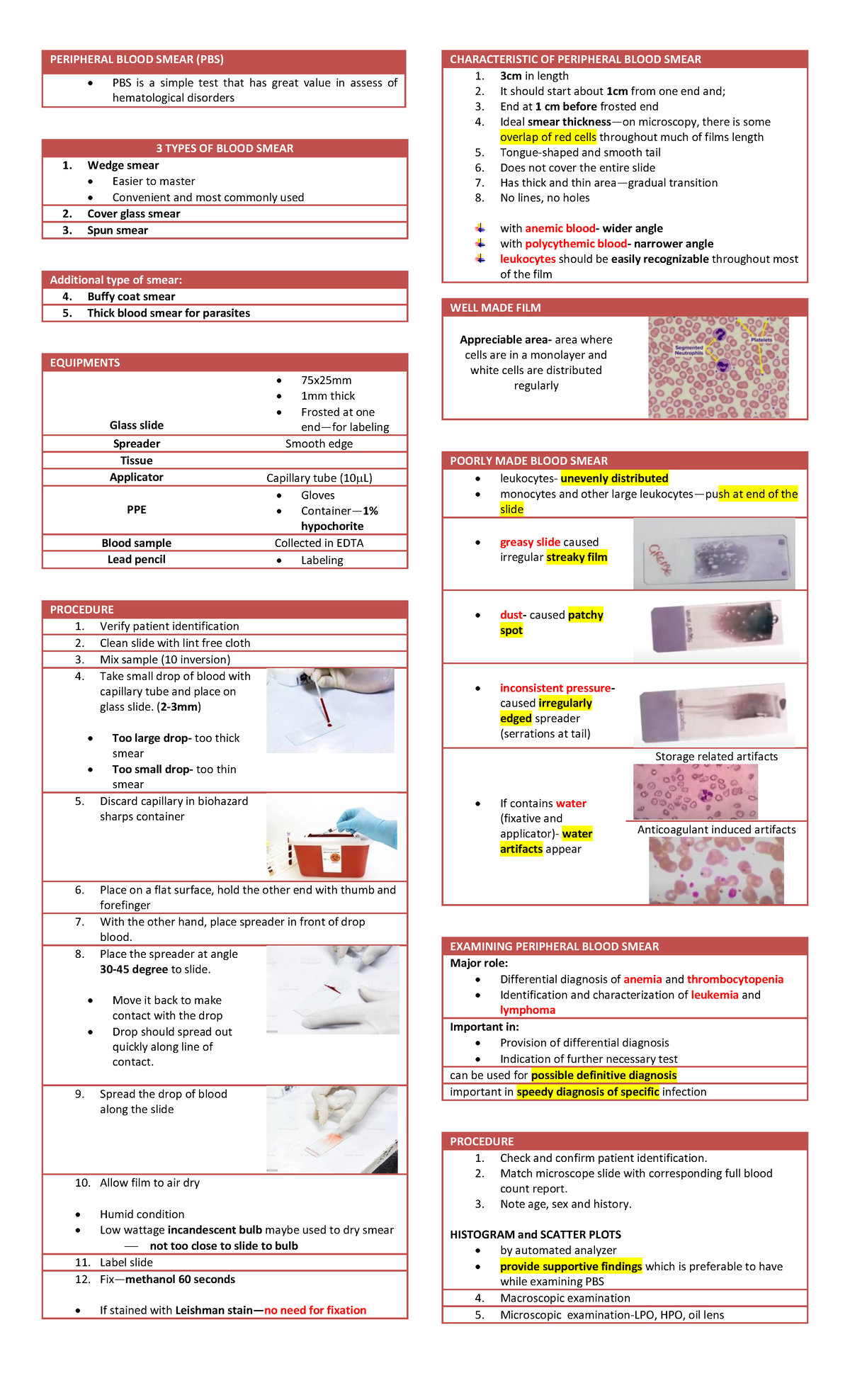 Peripheral- Blood- Smear - PERIPHERAL BLOOD SMEAR (PBS) PBS is a simple ...
