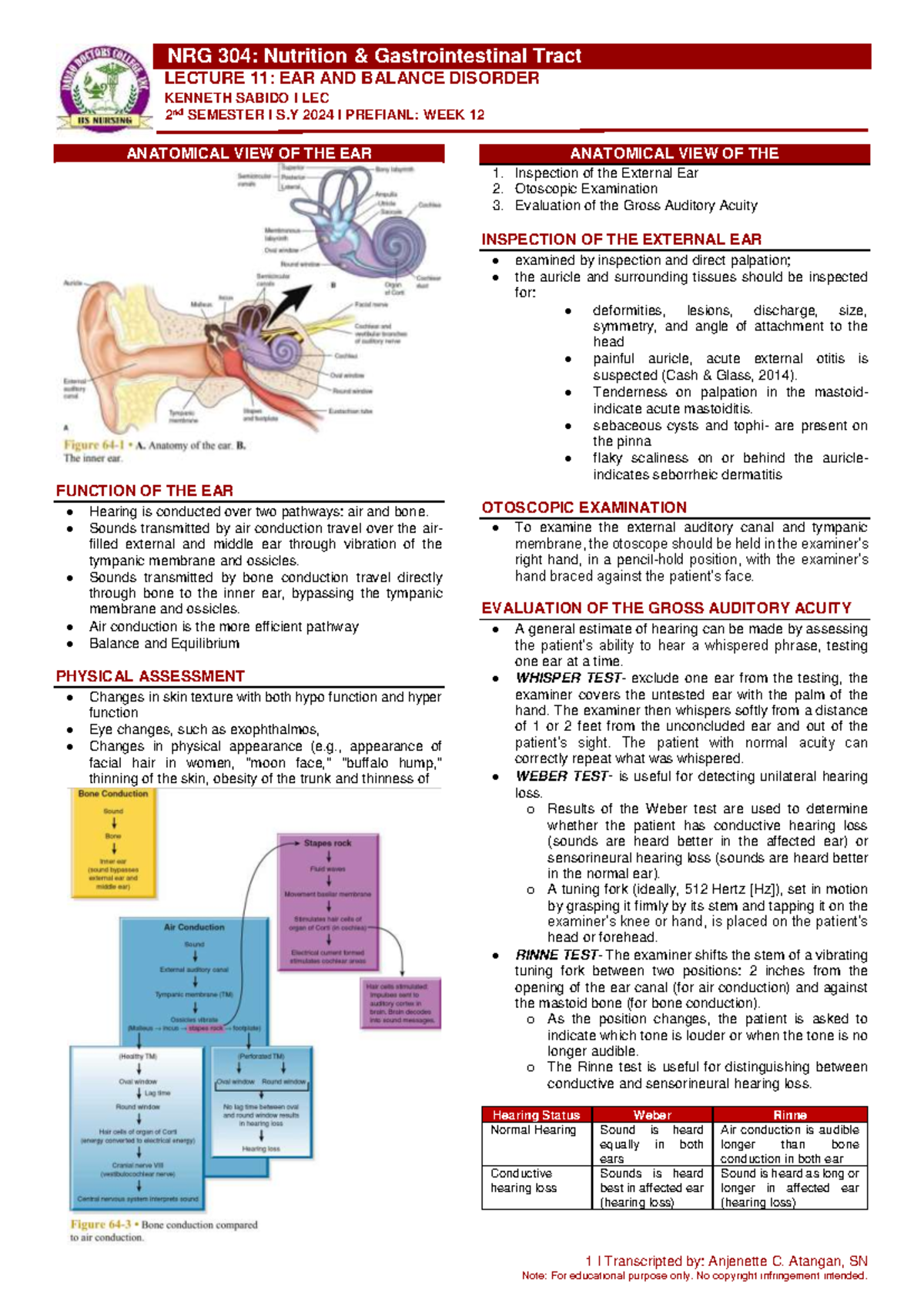 Prefinal-W13L12 - NRG 304: Nutrition & Gastrointestinal Tract LECTURE ...