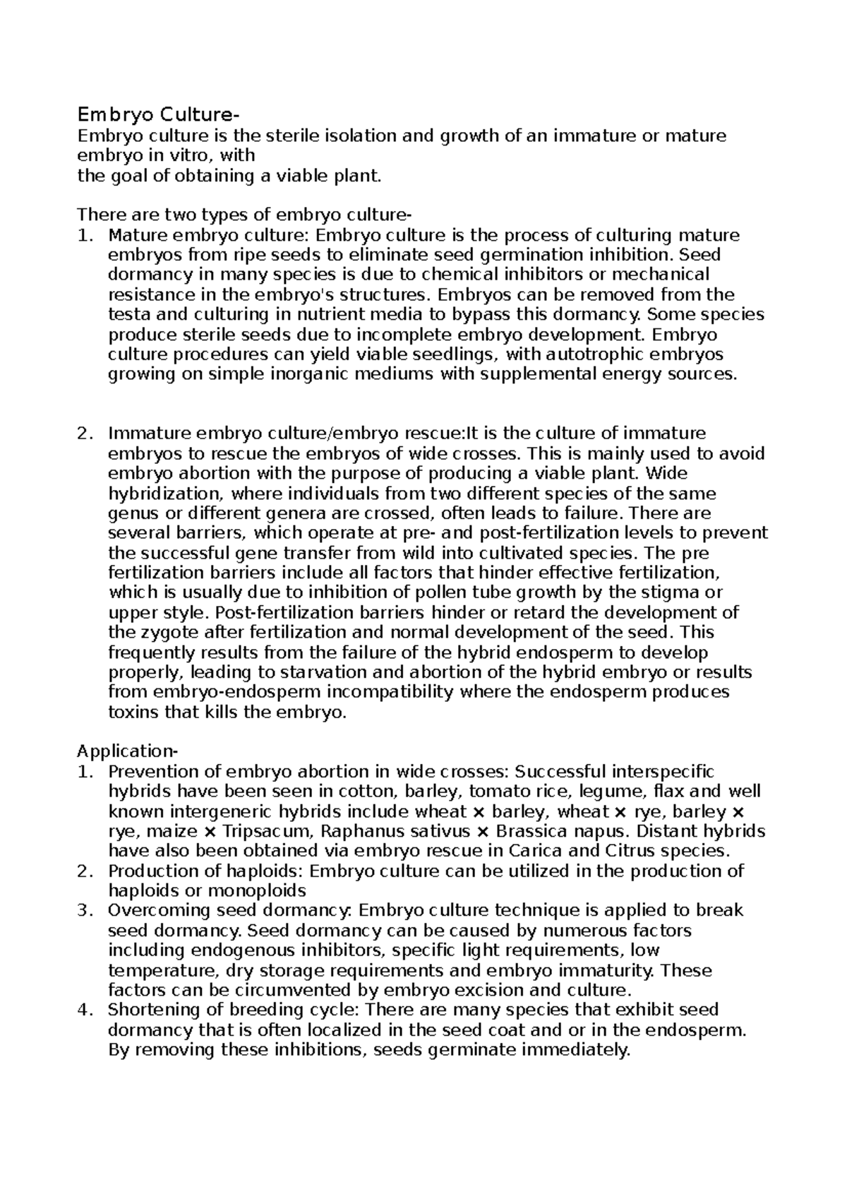 Embryo Culture - Embryo Culture- Embryo culture is the sterile ...