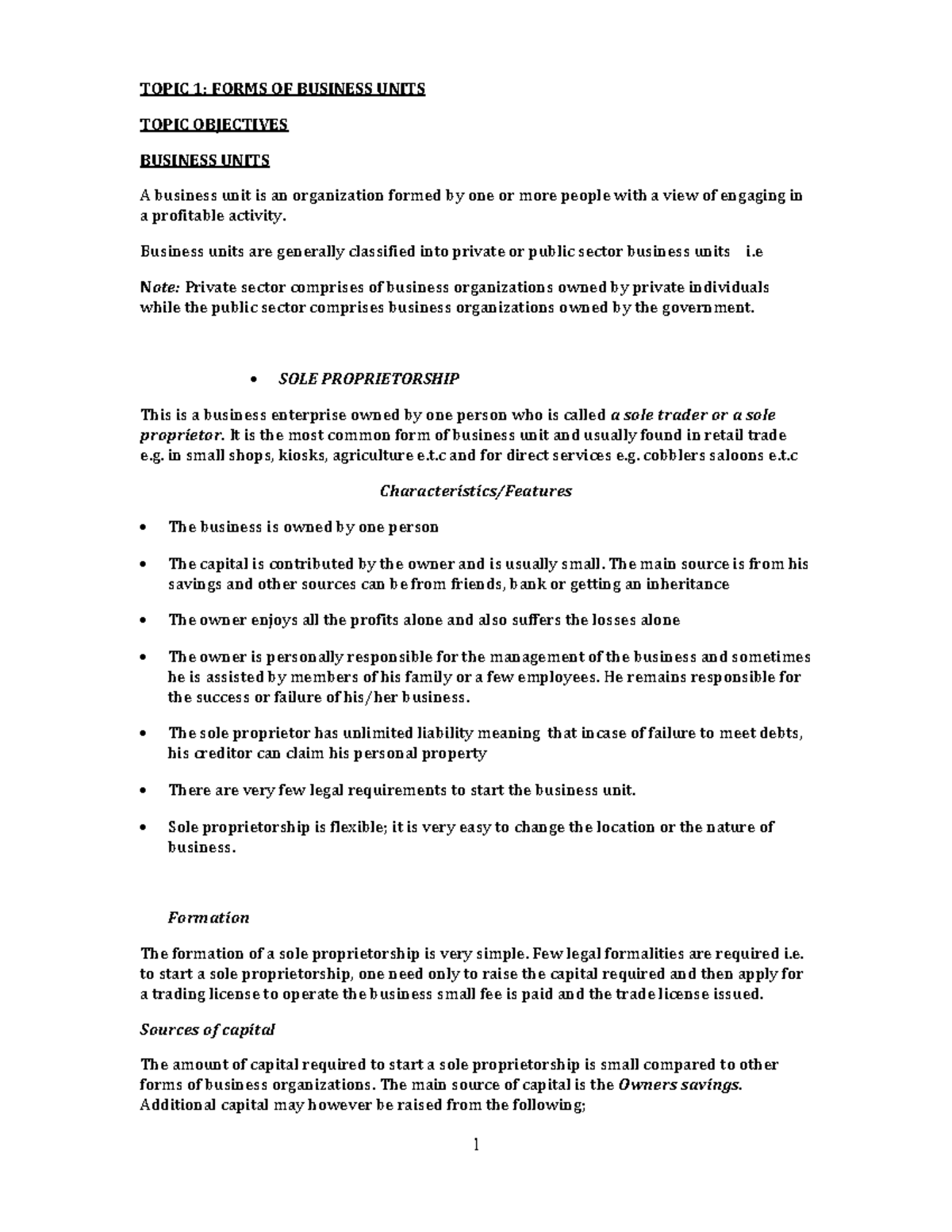 Business%20 Studies%20F2%20 Notes-1-1 - TOPIC 1: FORMS OF BUSINESS ...