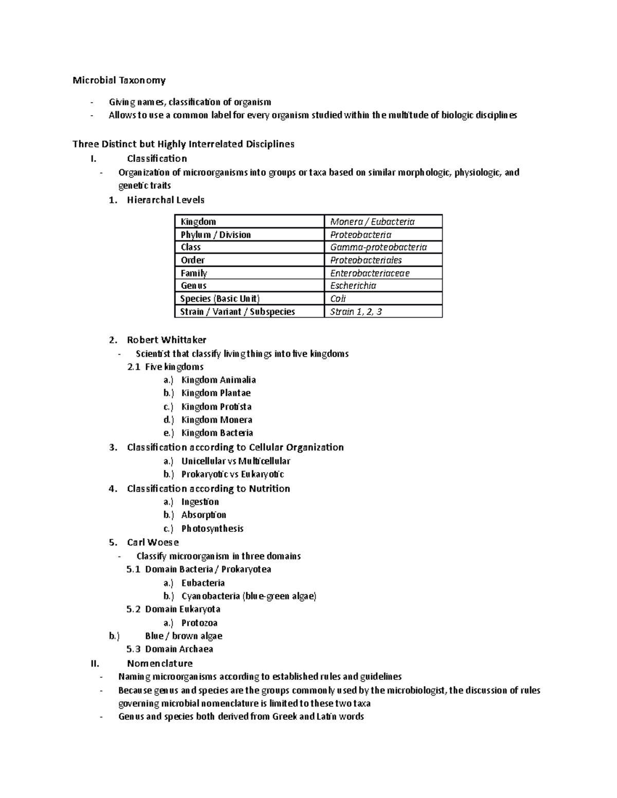 2. Microbial Taxonomy 2 - Microbial Taxonomy - Giving names ...