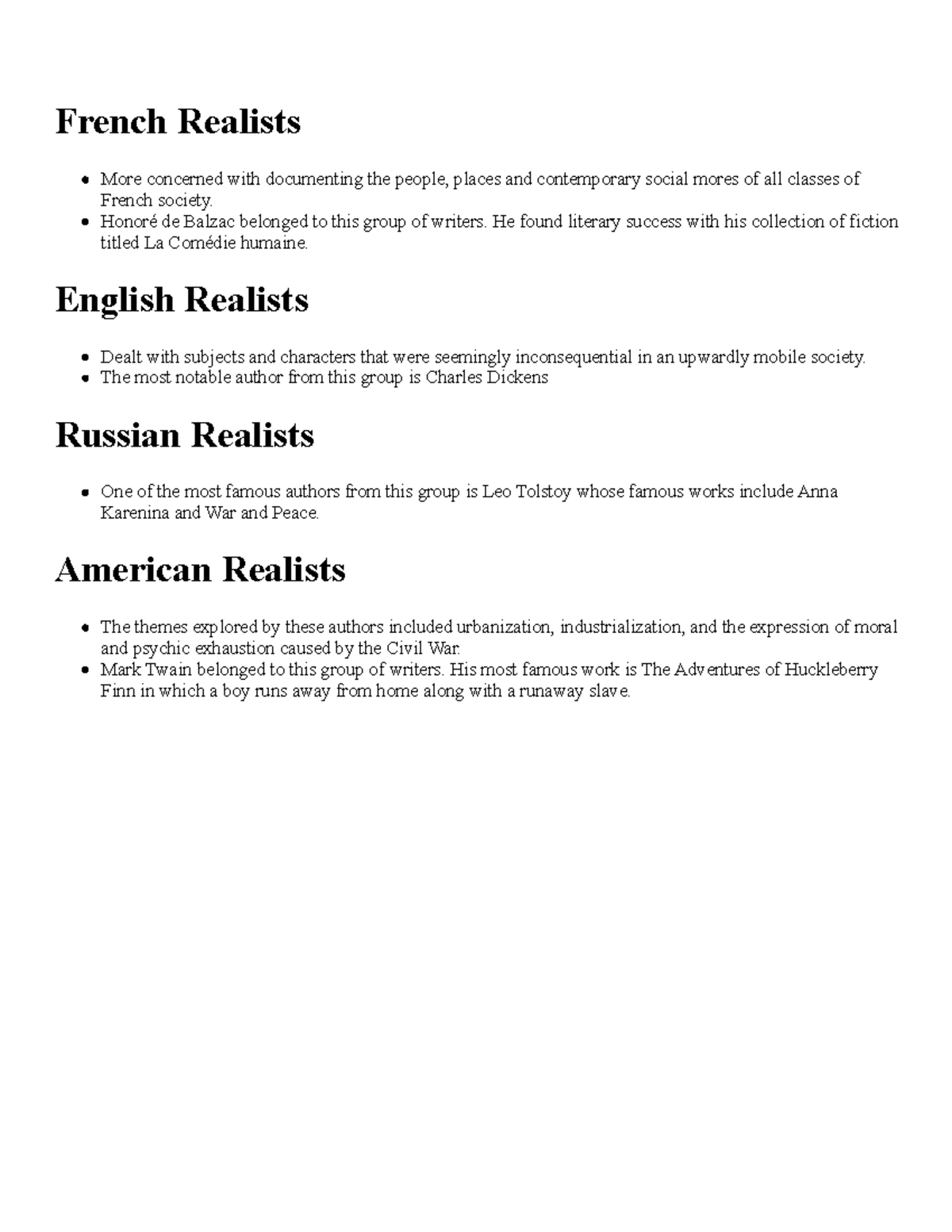 Module 6 People - French Realists More concerned with documenting the ...