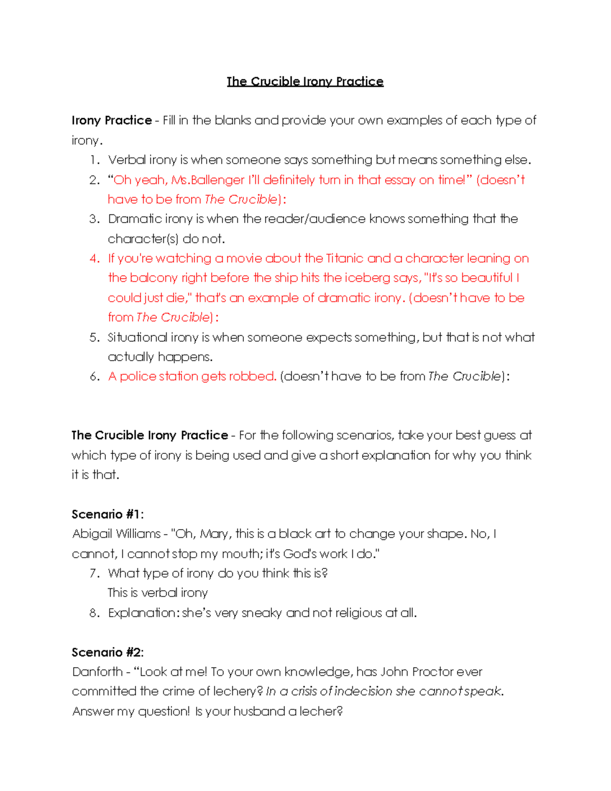 Janco Guzman - The Crucible Irony Practice - The Crucible Irony ...