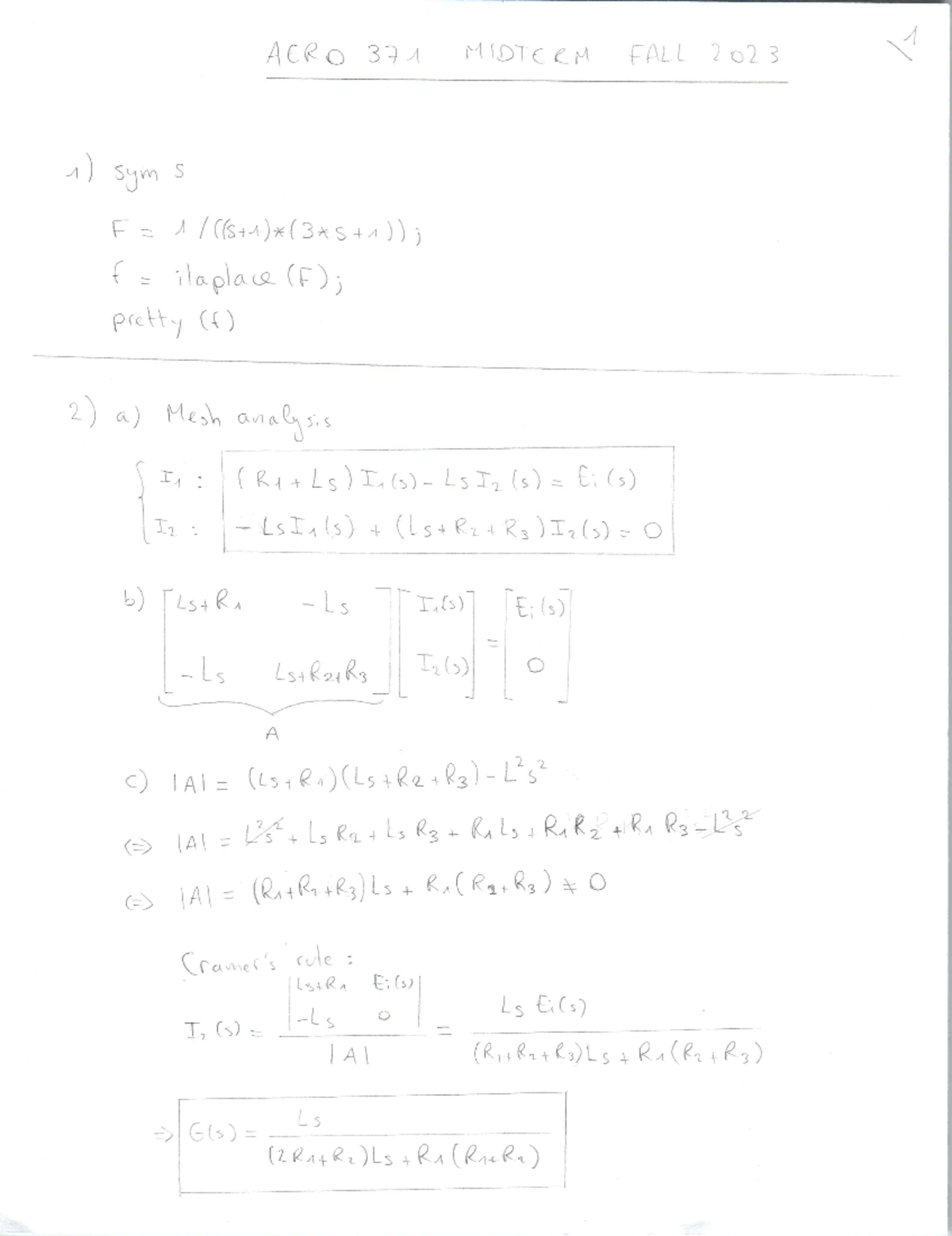 AERO371 Midterm Exam Answer Fall 2023 6102880 d003ffdf3e7fe01e9ff7da9e7 ...