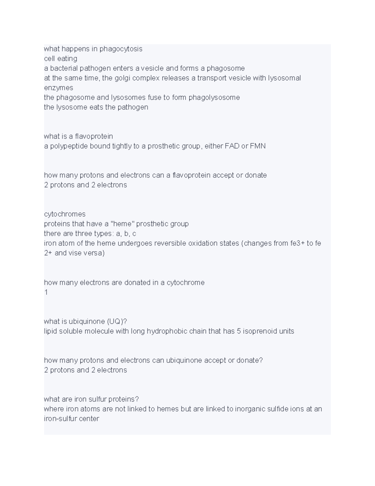 Exam 2, miscellaneous notes from last lecture summary questions ...