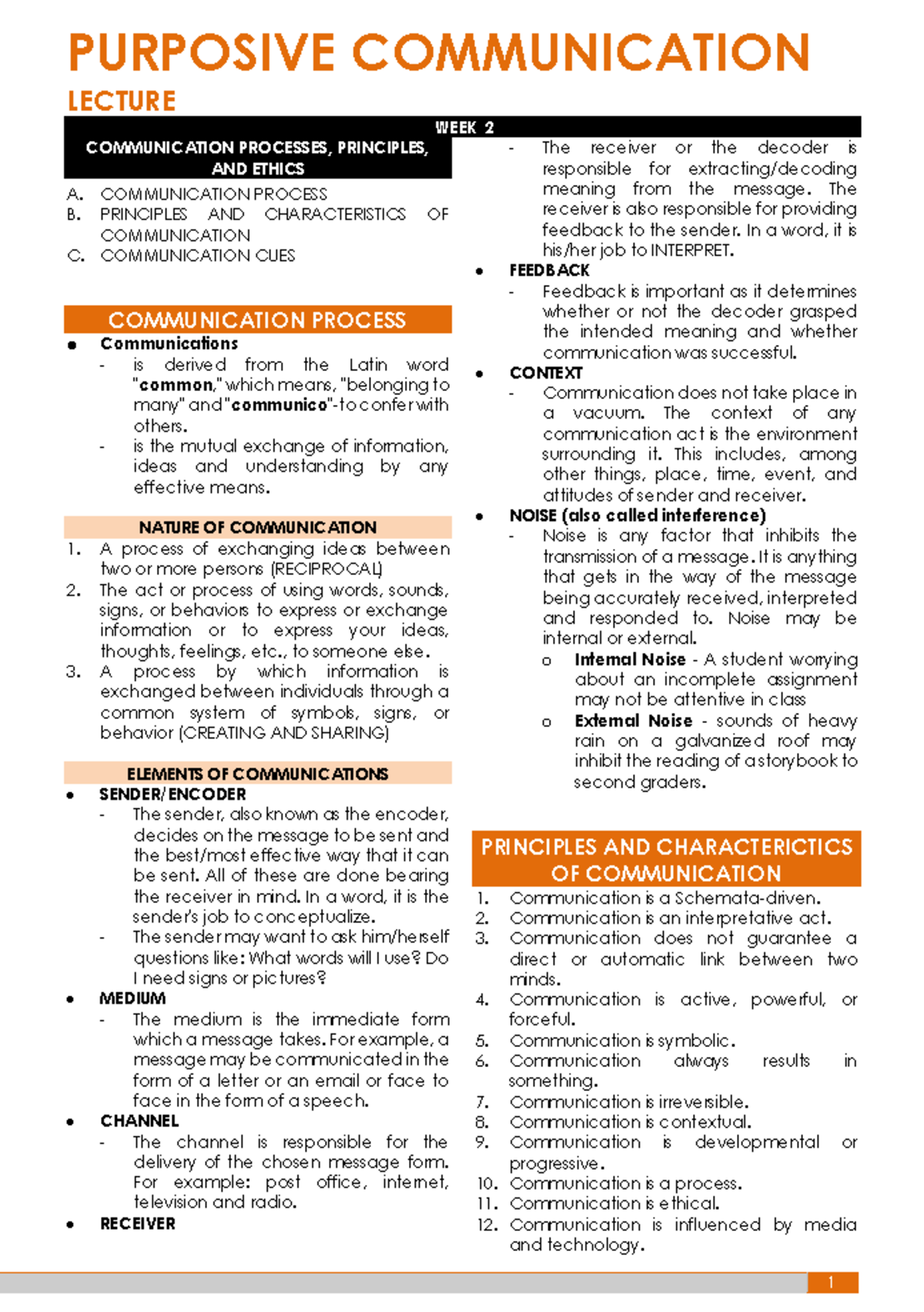 PURC111 - Prelims - PURPOSIVE COMMUNICATION LECTURE WEEK 2 ...