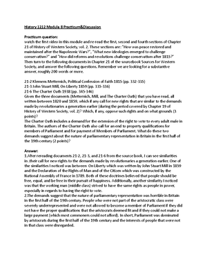 History 1212 Module 15 Practicum Questions and Answers - Practicum ...