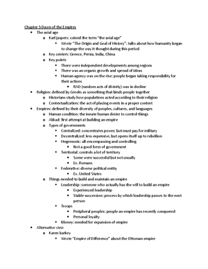 Ch7Outline- Notes for chapter 7 - Chapter 7: The Empires of Persia I ...