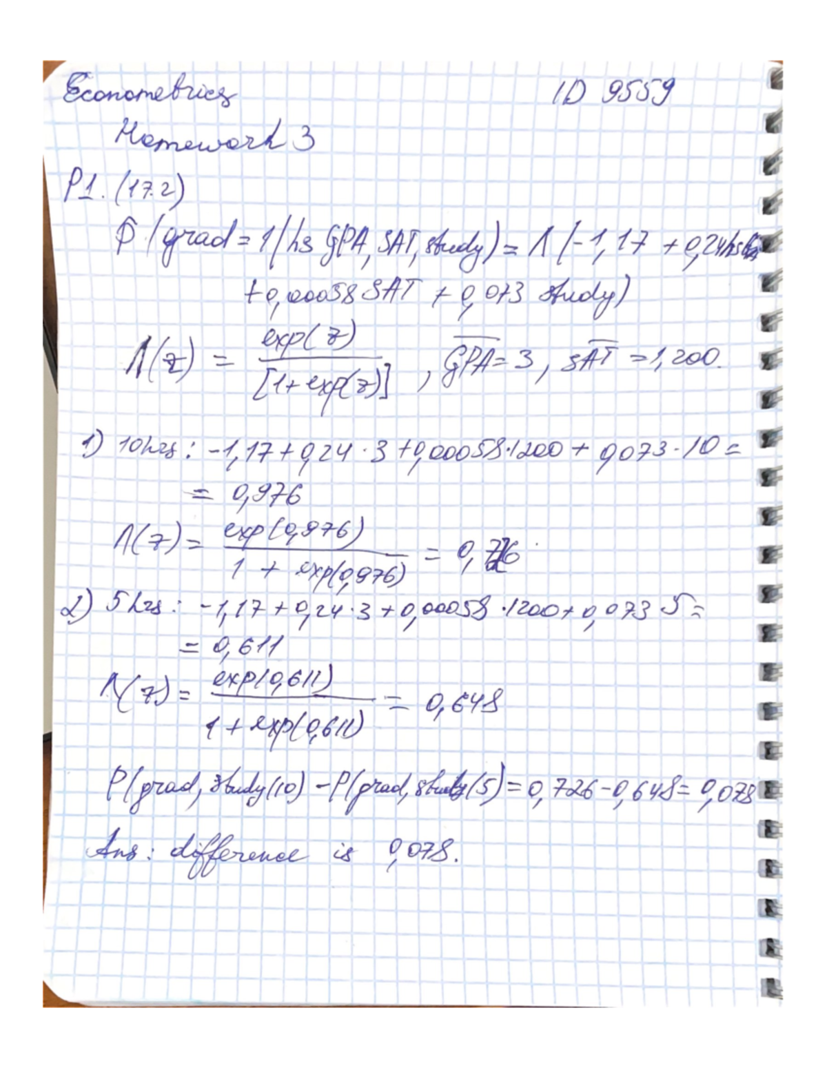 Homework 3 Econometrics - Economics - Studocu