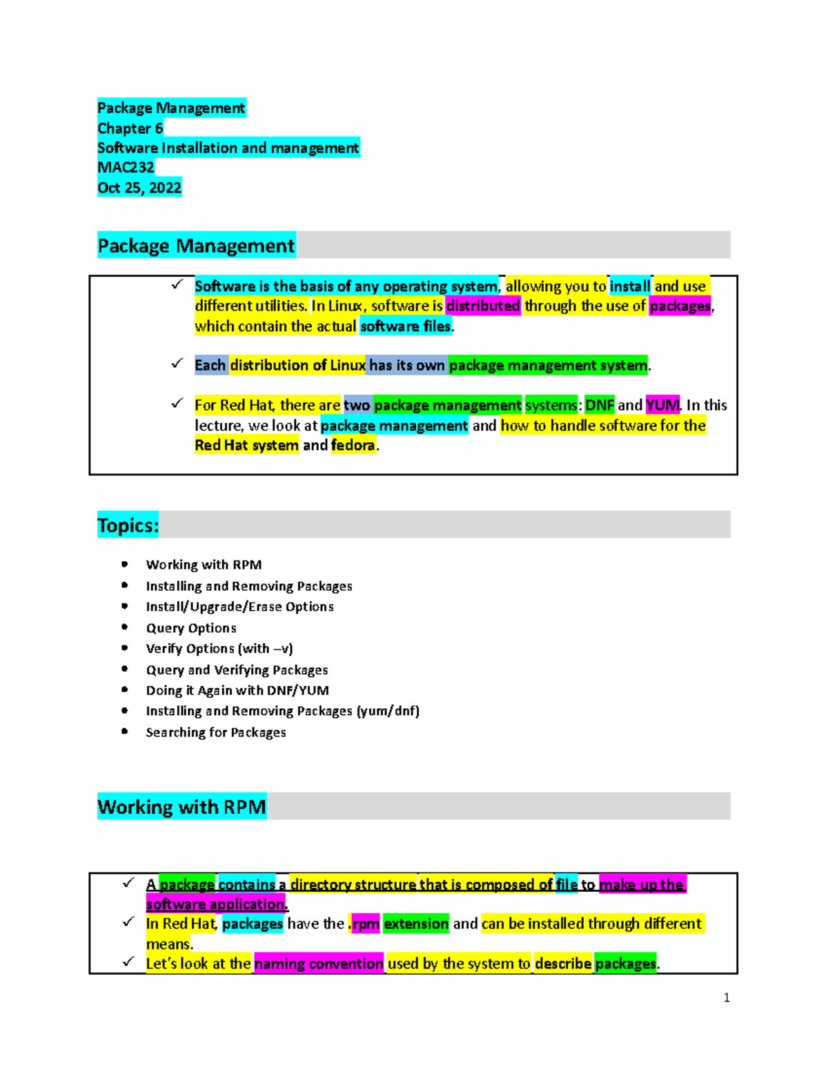 Package Management Oct 252022 Step1 - Package Management Chapter 6 ...