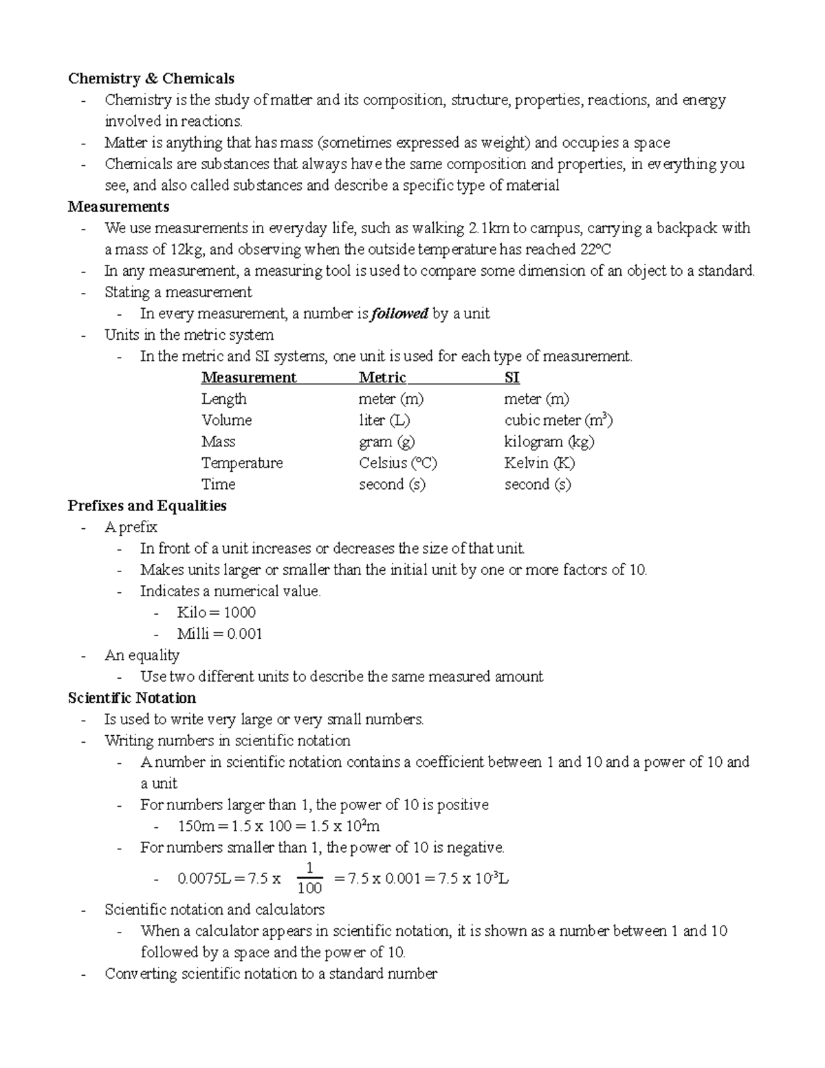 Chem 30a lecture chapter 1 chemistry and measurements - Chemistry ...