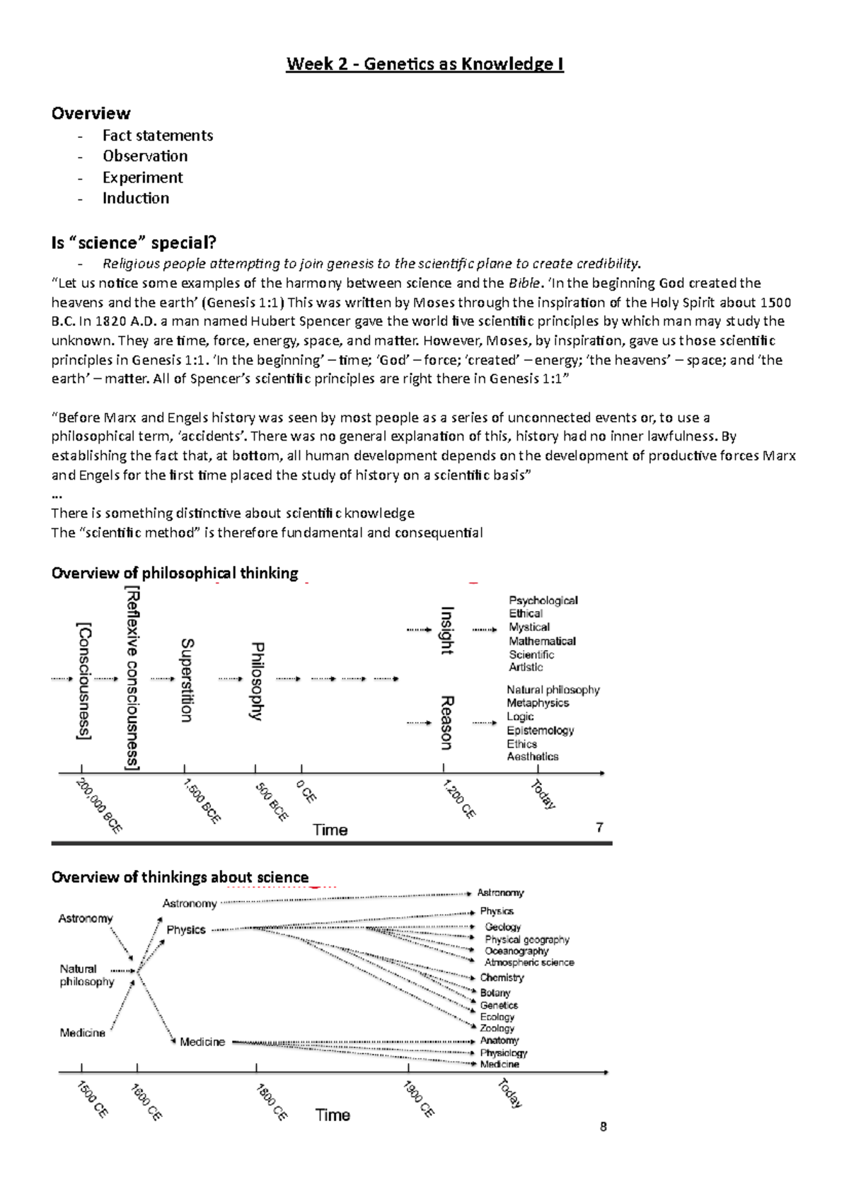 Lecture 2 - Genetics as Knowledge I - Week 2 - Genetics as Knowledge I ...