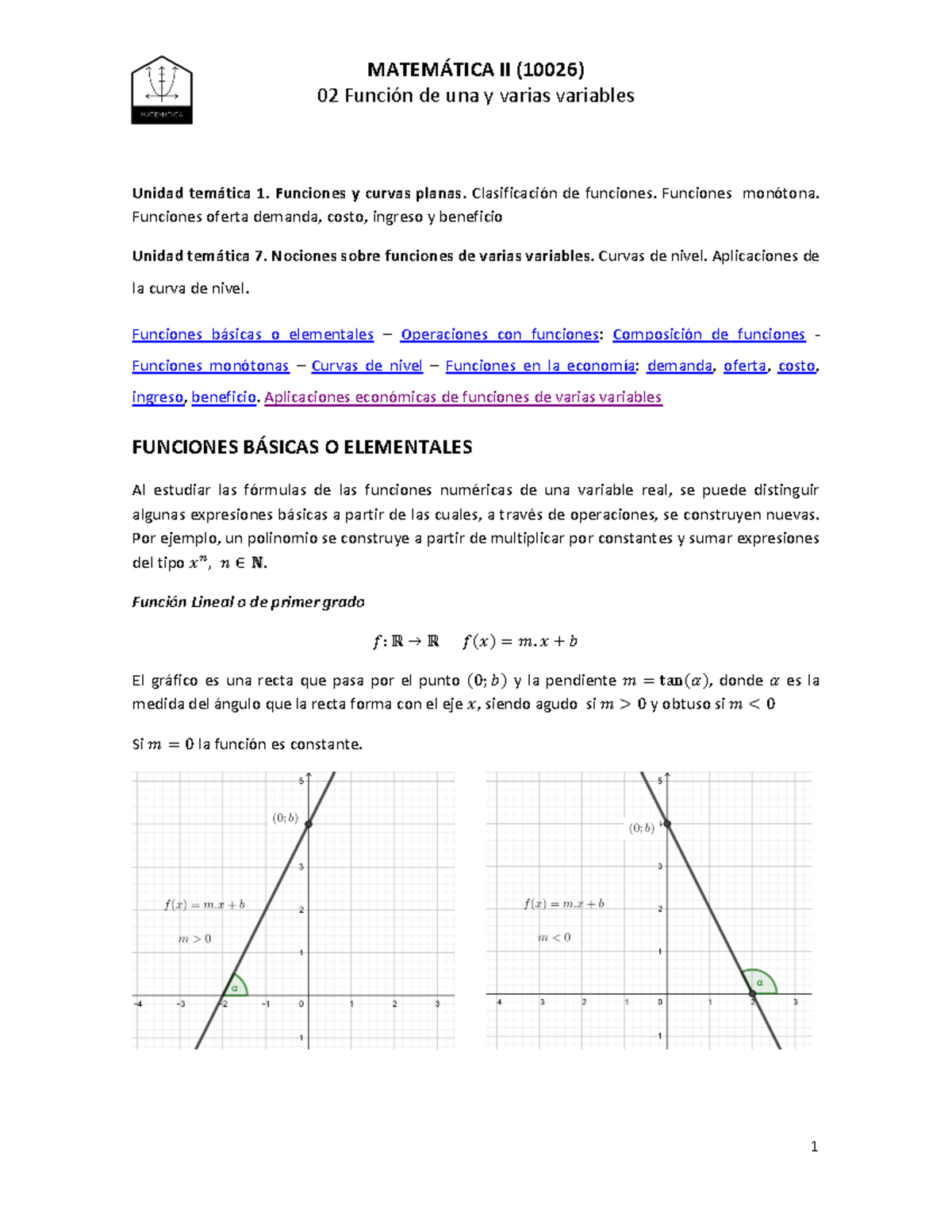 02 Funcion de una y varias variables Teoria Y Ejemplos 2 - 02 Función de una y varias variables ...