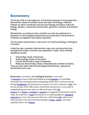 211525067 Scope of Biochemistry - Definition of Biochemistry ...