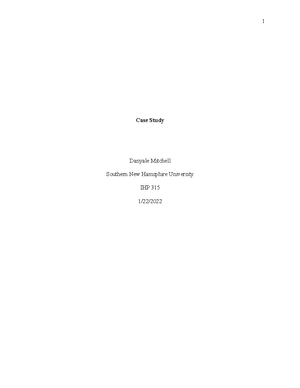 CHE 325 Final Prject Milestone 2 - Danyale Mitchell January 23, 2021 ...