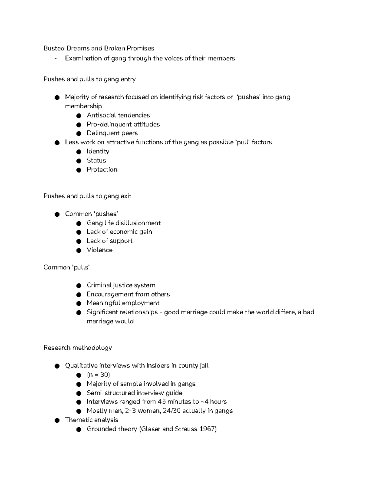 Busted Dreams and Broken Promises - They left, you know, cause of the ...