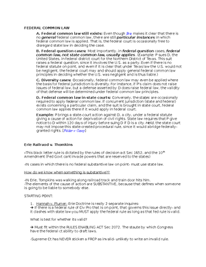 Civil Procedure Law Outline - 2 - I. Class Actions (Rule 23) Rule 23 ...