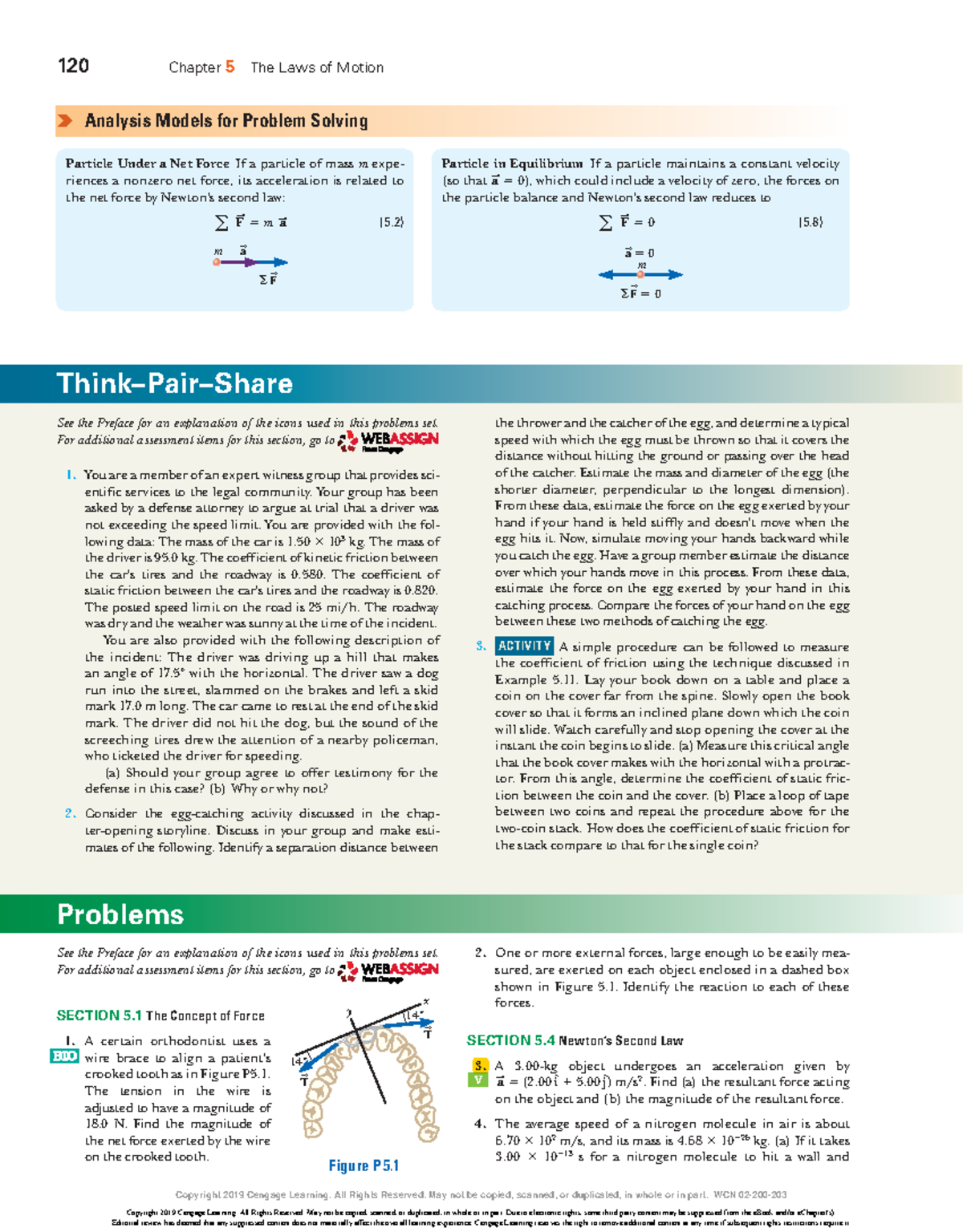 CH 5 Tut - 120 Chapter 5 The Laws of Motion › Analysis Models for Problem Solving Particle Under ...