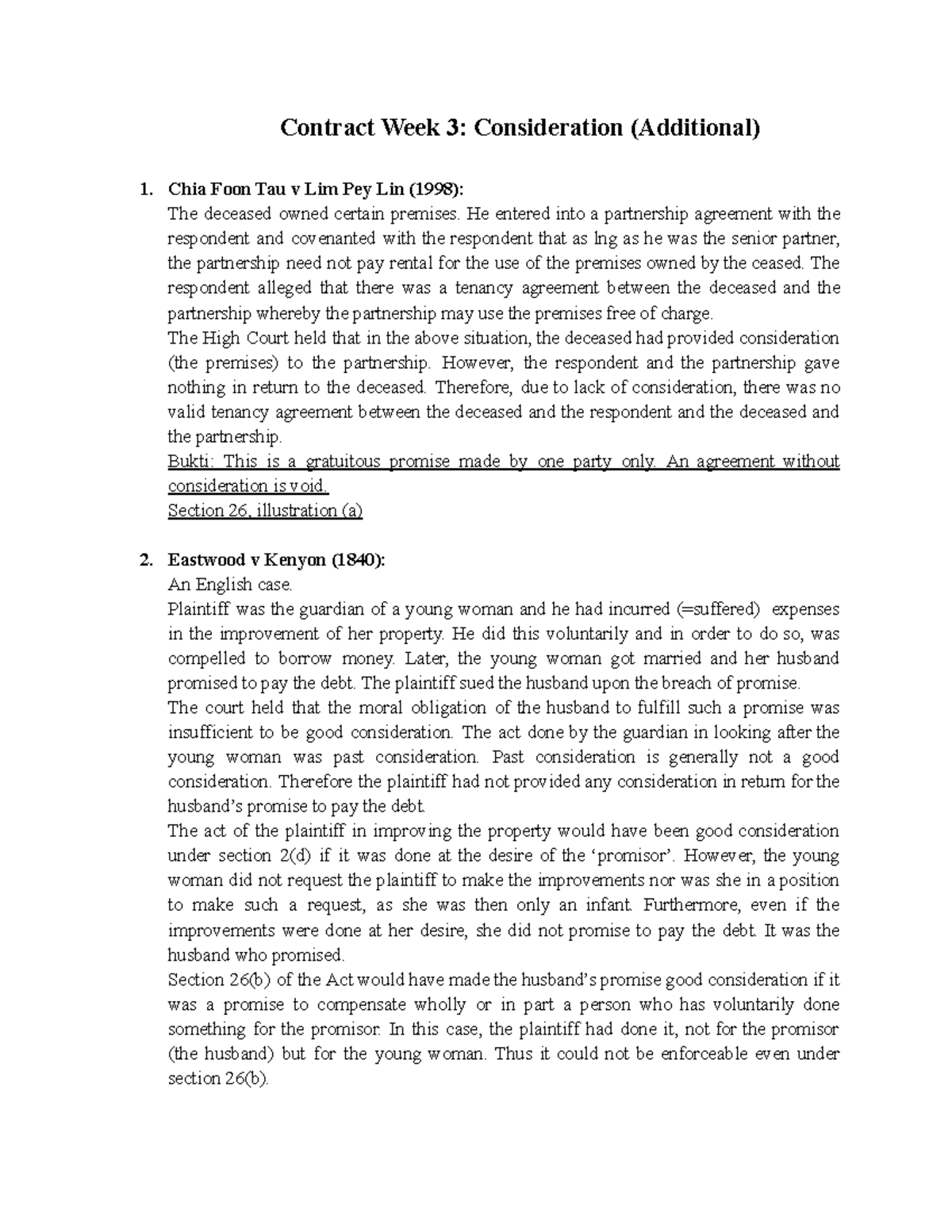 Contract Week 3 Consideration (Additional) - Contract Week 3: Consideration (Additional) Chia ...