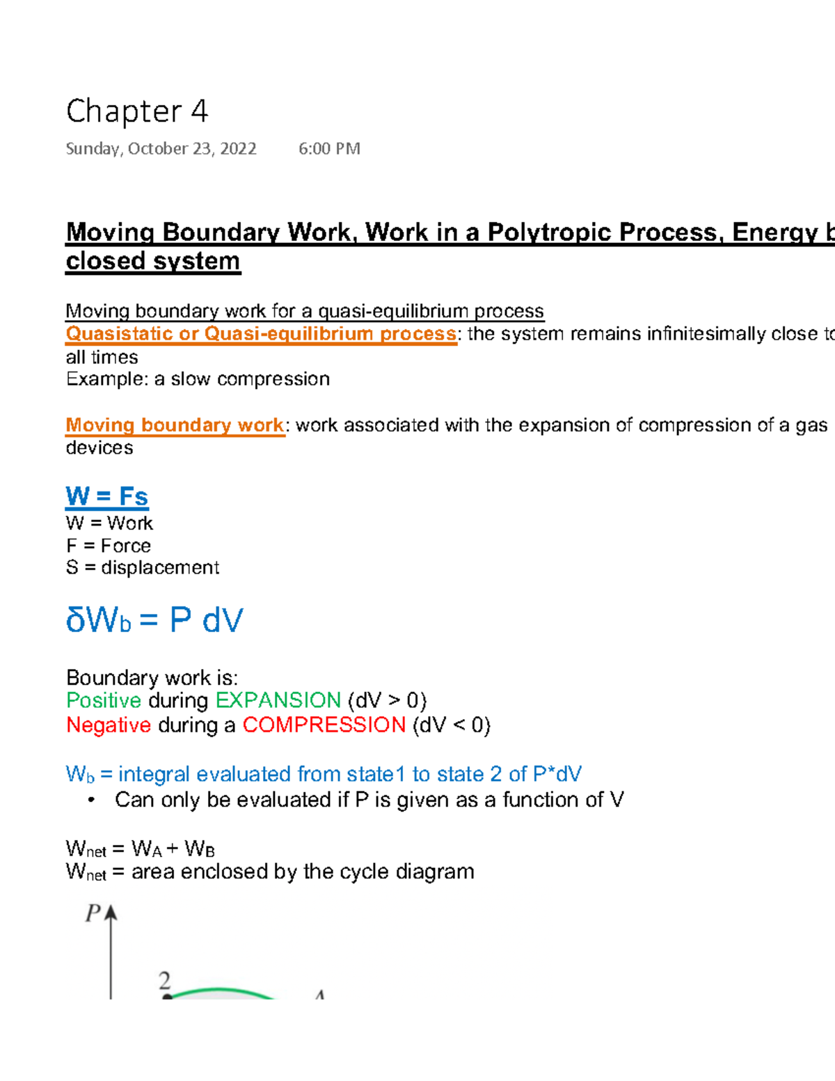 Chapter 4 - Moving Boundary Work, Work in a Polytropic Process, Energy ...