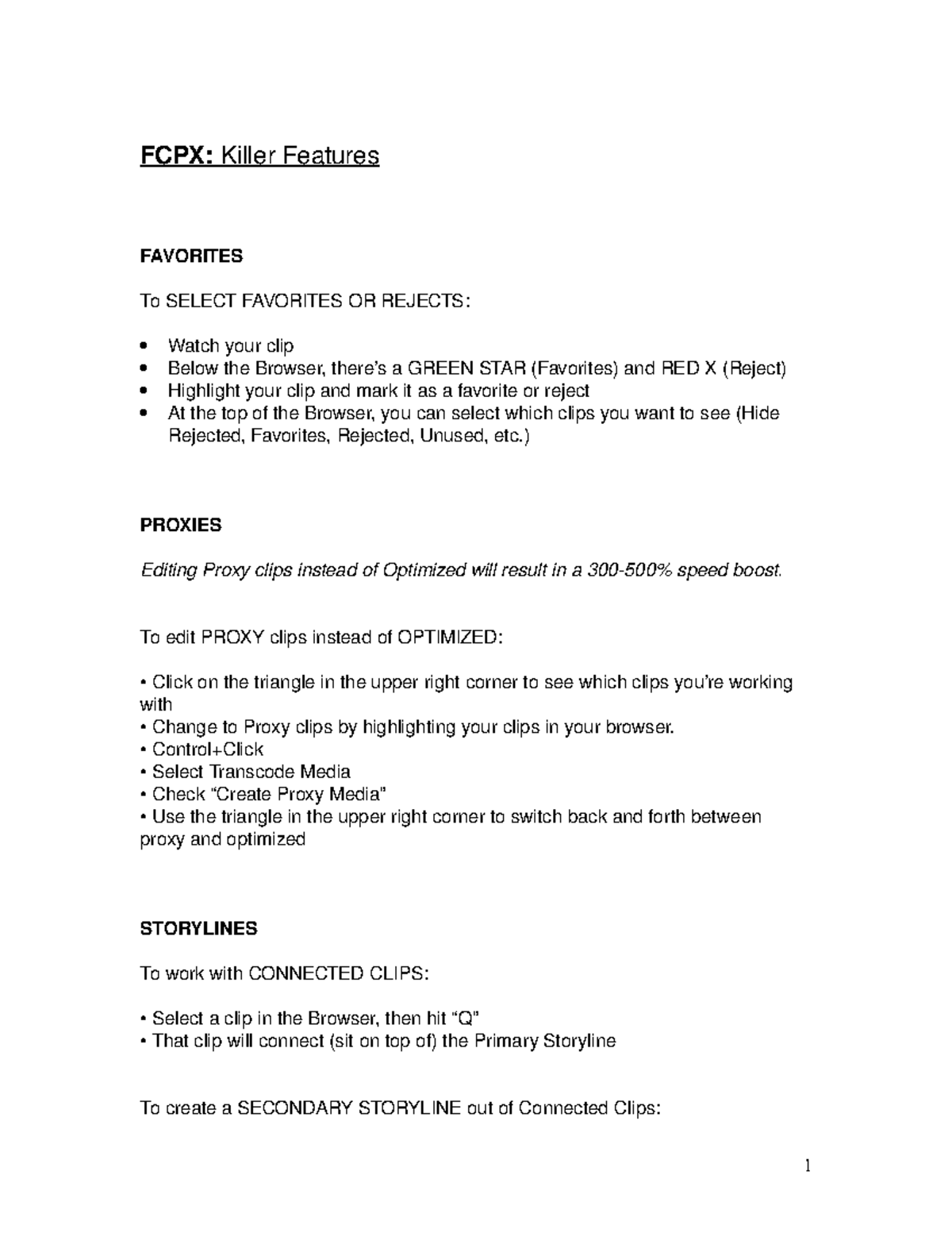 FCPX - Killer Features - How to use final cut - FCPX: Killer Features ...