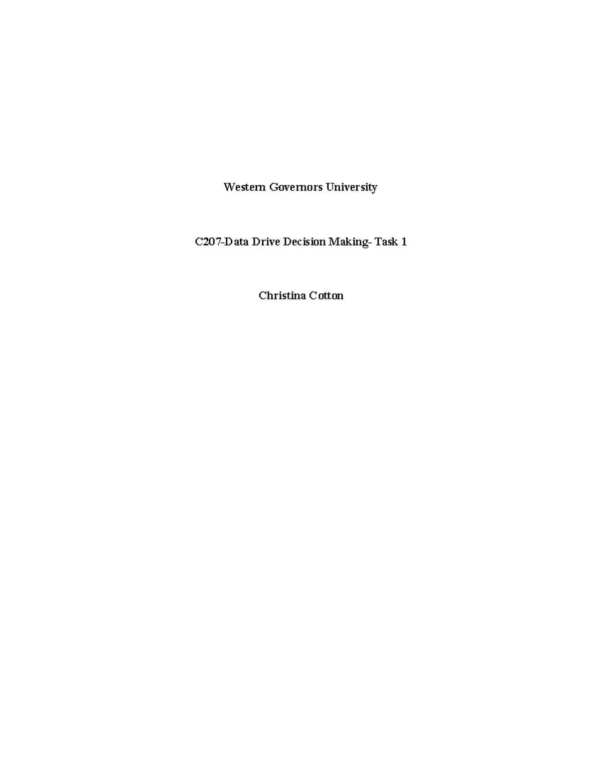 C207 Task 1-revision - C207 task 1, this paper passed with a few ...