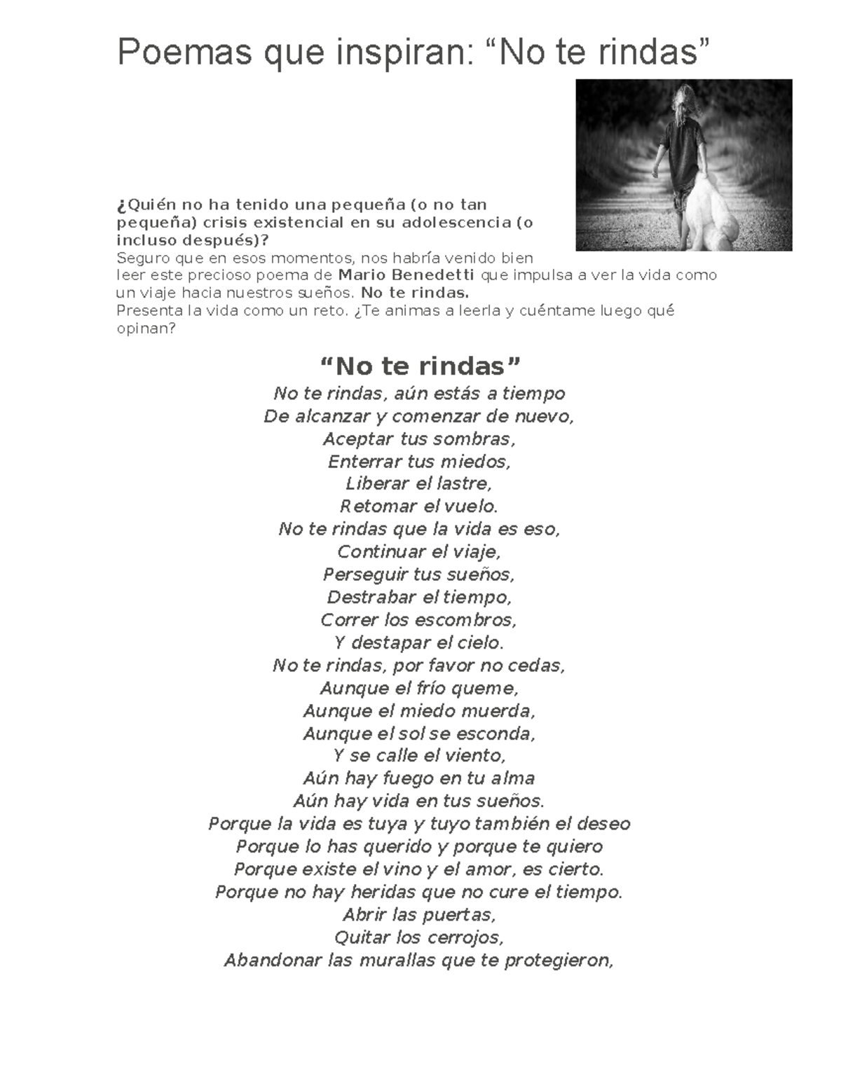 Analisis- Poema-NO-TE- Rindas-docx - Poemas que inspiran: “No te rindas ...