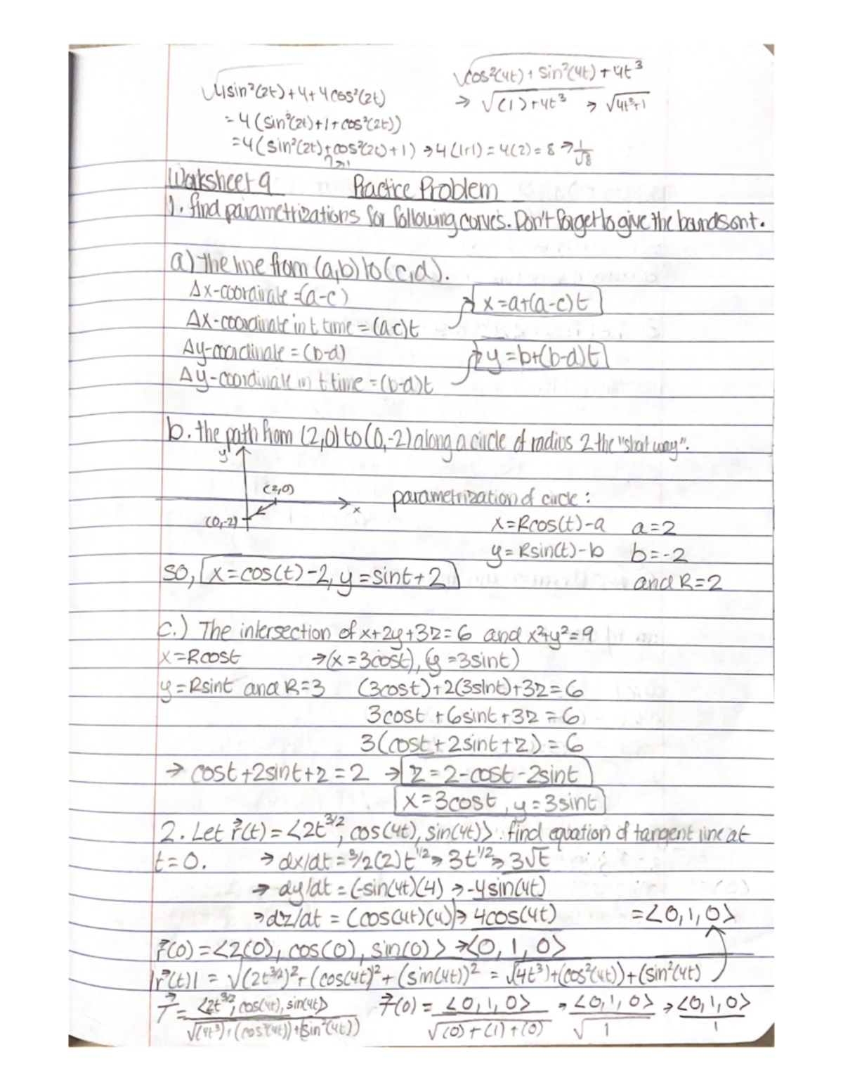 Wksht 9(edit) - ...... - MATH 2110Q - Studocu