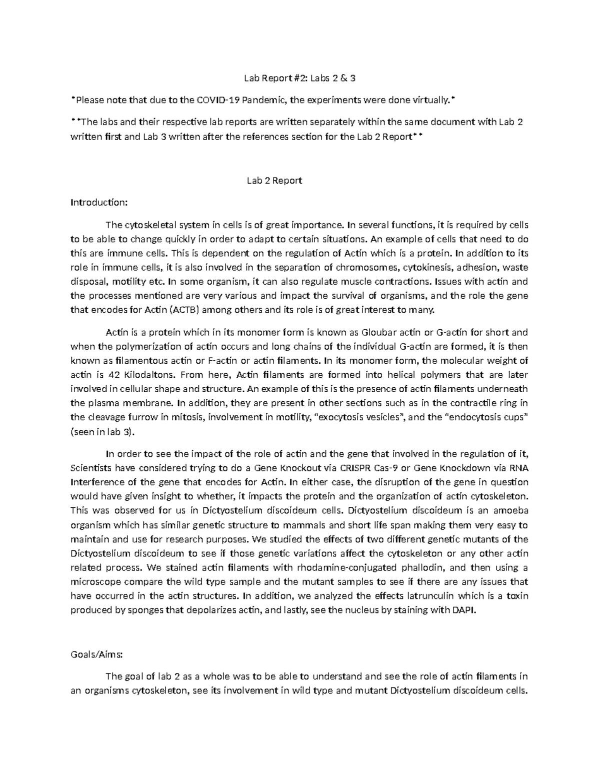 Lab Report 2 The Labs And Their Respective Lab Reports Are Written Separately Within The