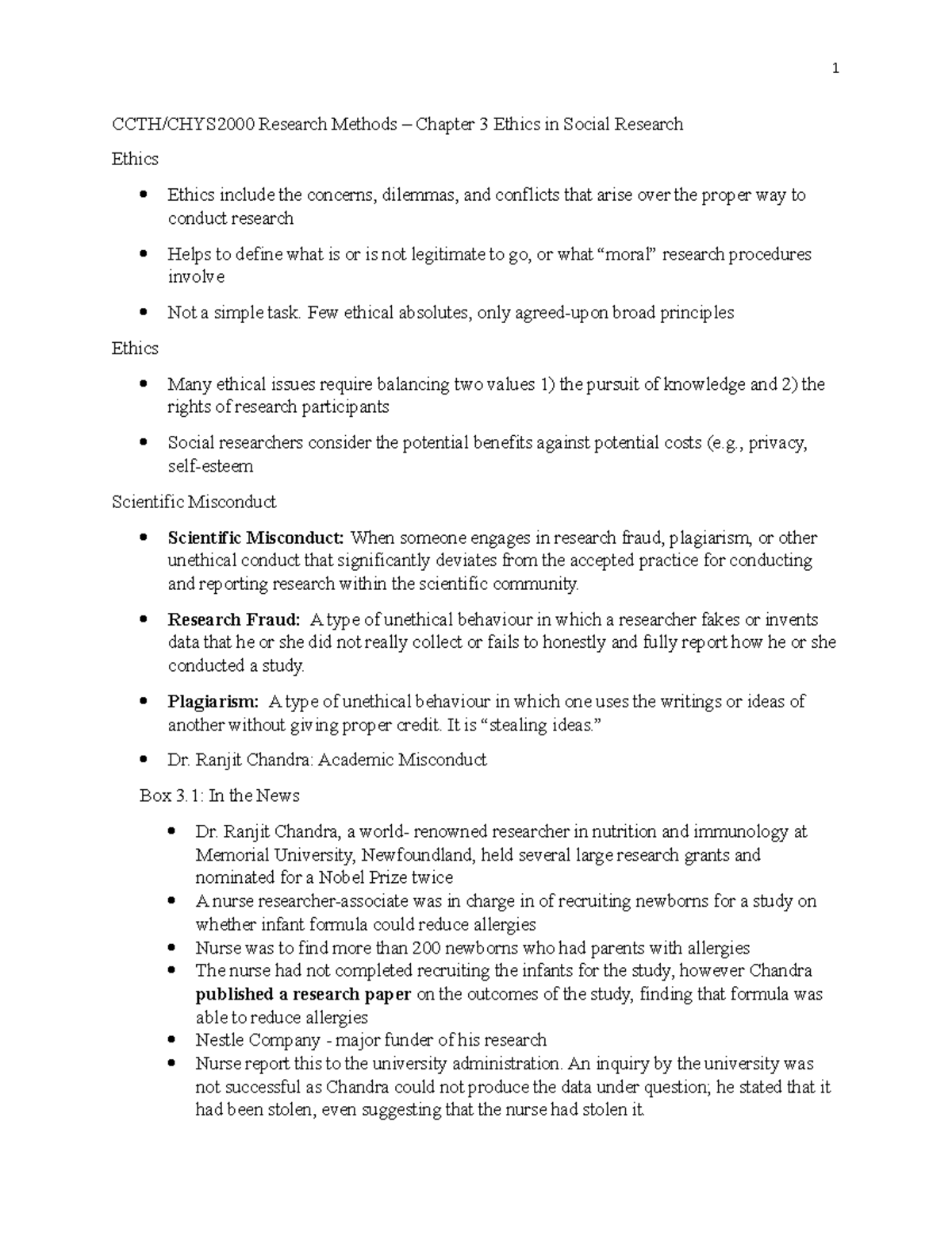 Chapter 3 - Prof. Alba, Basics of Social Research Textbook - CCTH ...