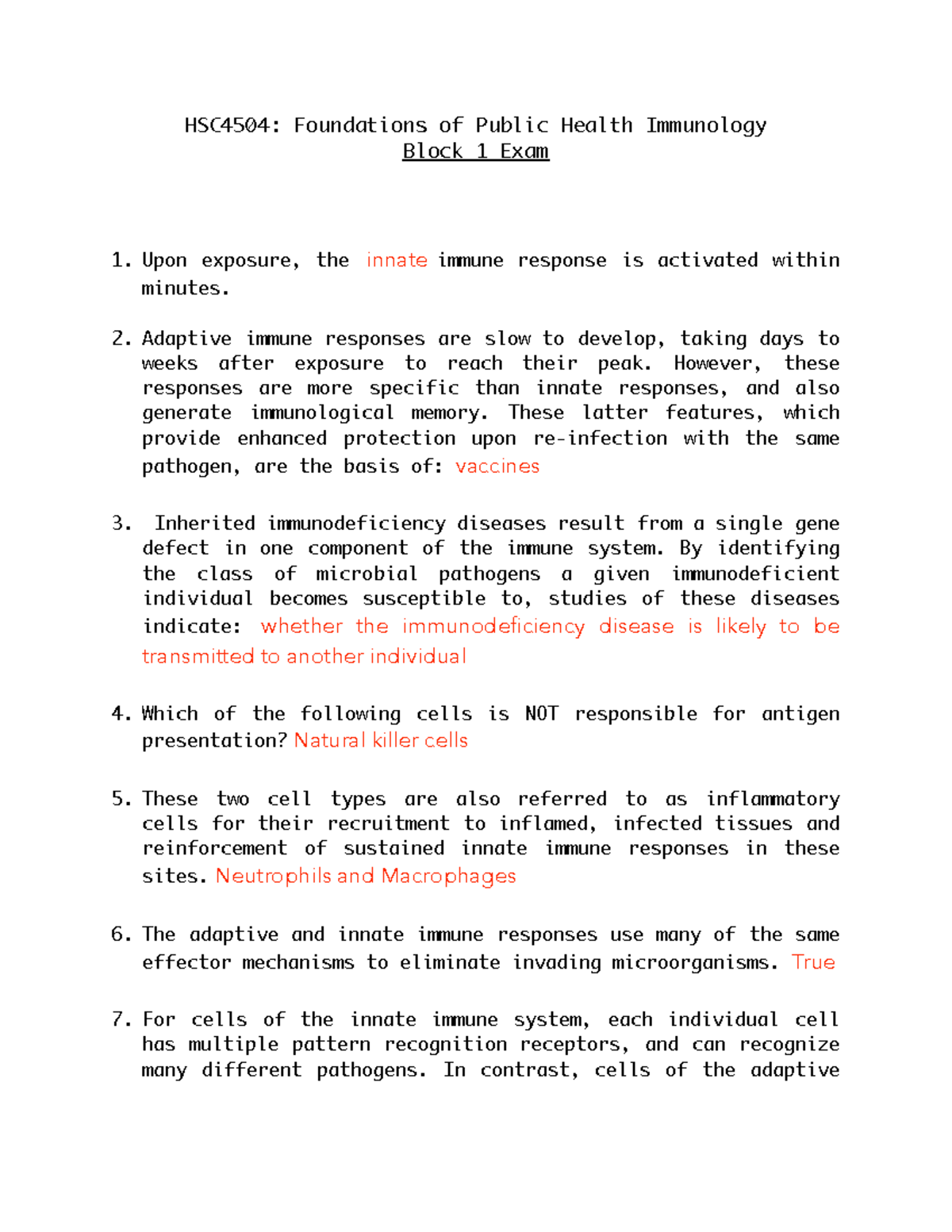 Block EXAM hsc4504 - Exam review - HSC4504: Foundations of Public ...