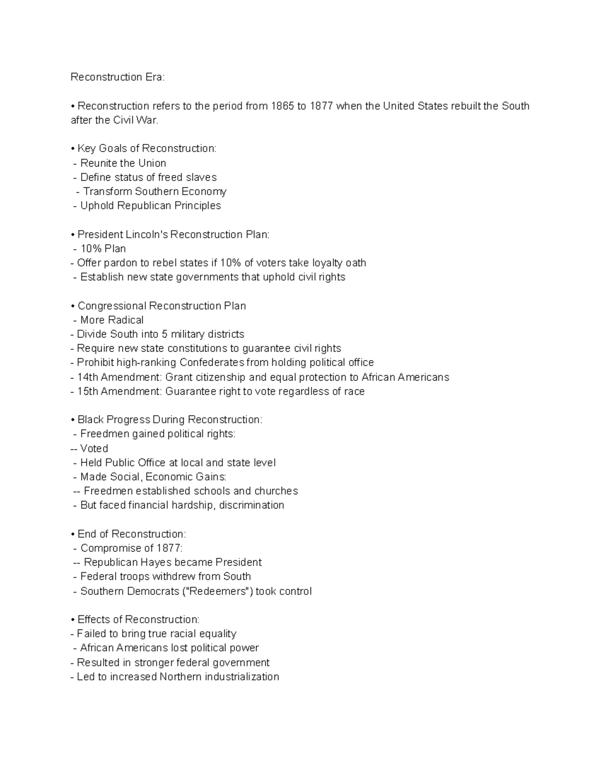 American History Reconstruction - Reconstruction Era: Reconstruction ...