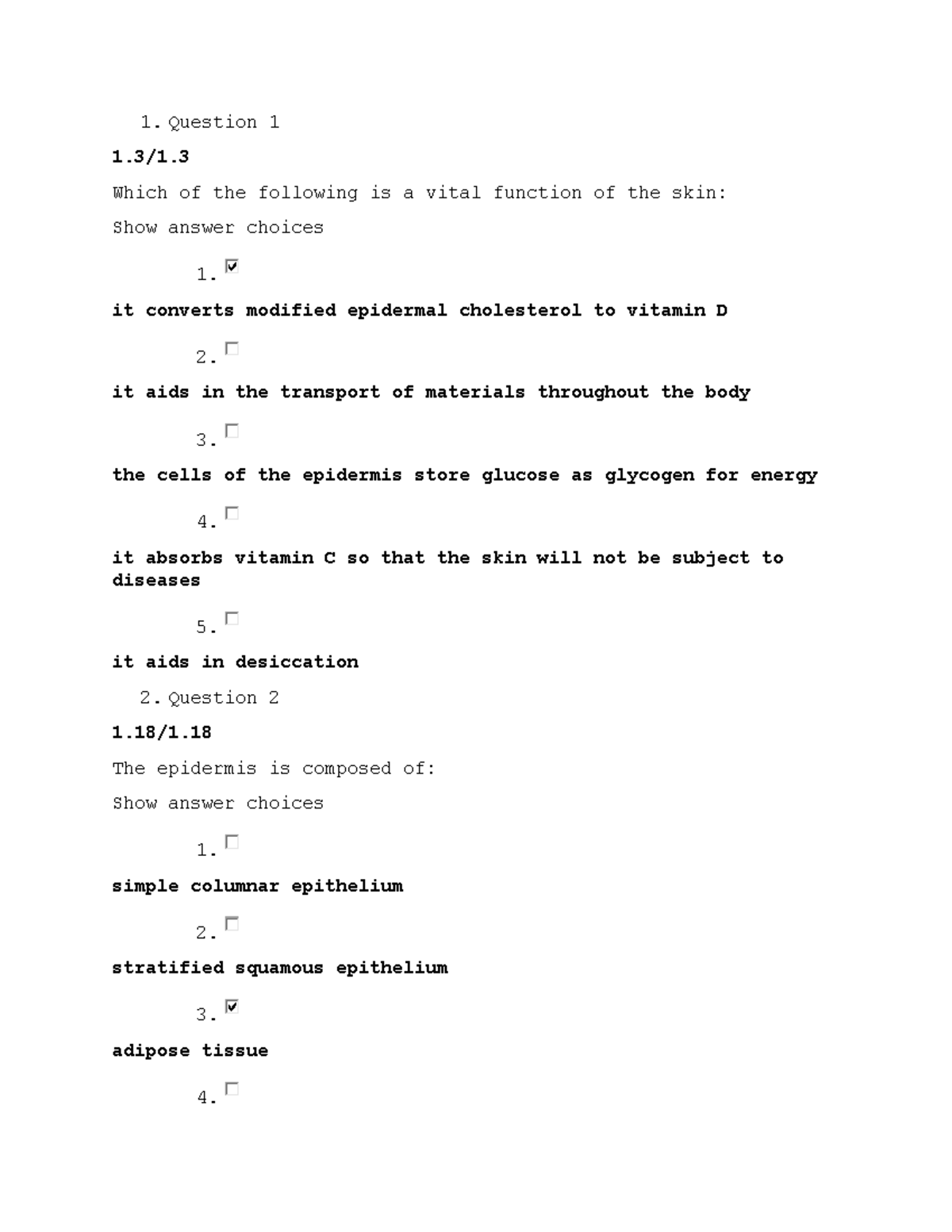 Homework 4 over ch. 5 - Question 1 1/1. Which of the following is a ...