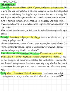 Lecture 20 Notes (Populations) - Populations Populations are groups of ...