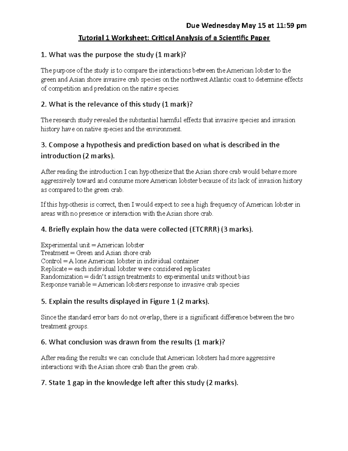 Tutorial 1 Worksheet - Due Wednesday May 15 at 11:59 pm Tutorial 1 ...