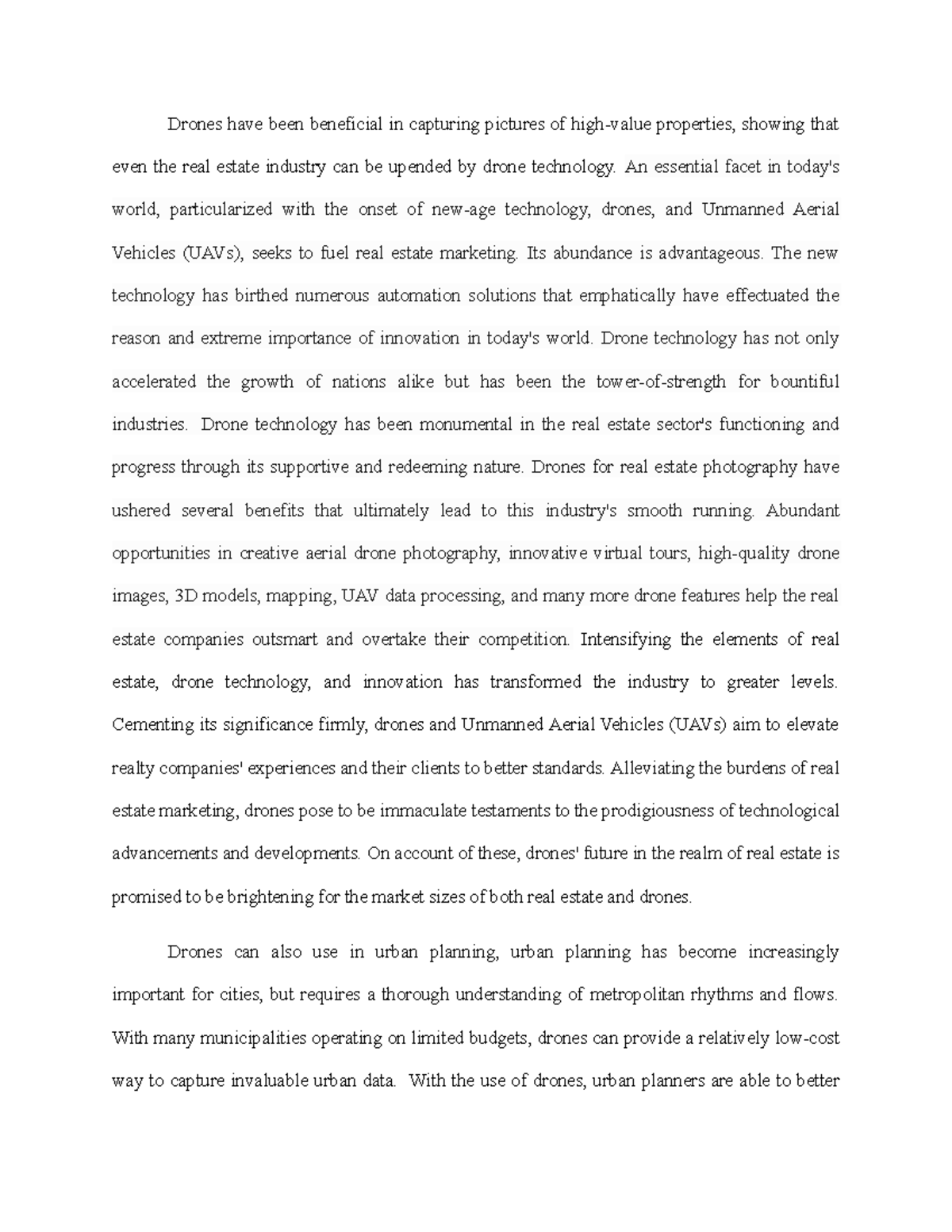 Research Proposal All About Drones Drones Have Been Beneficial In