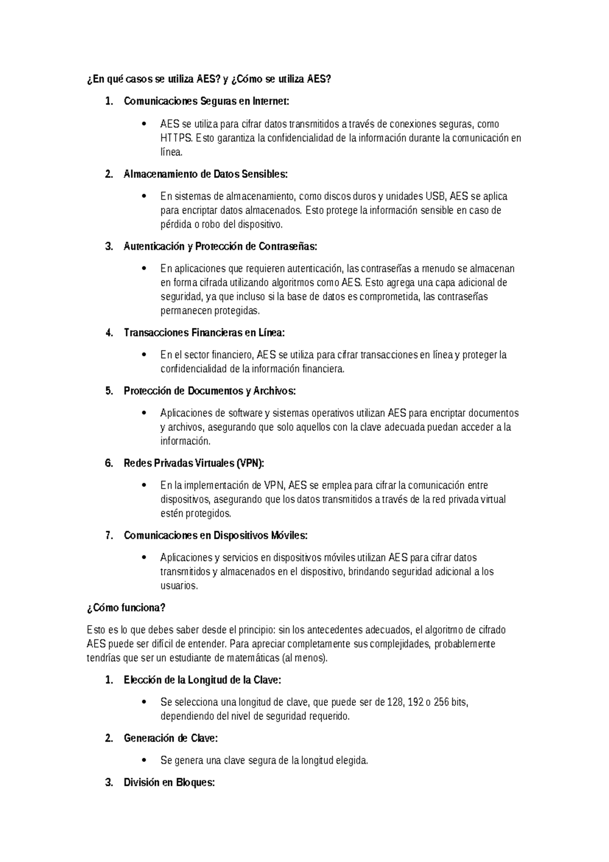 En qué casos se utiliza AES - Comunicaciones Seguras en Internet: AES ...
