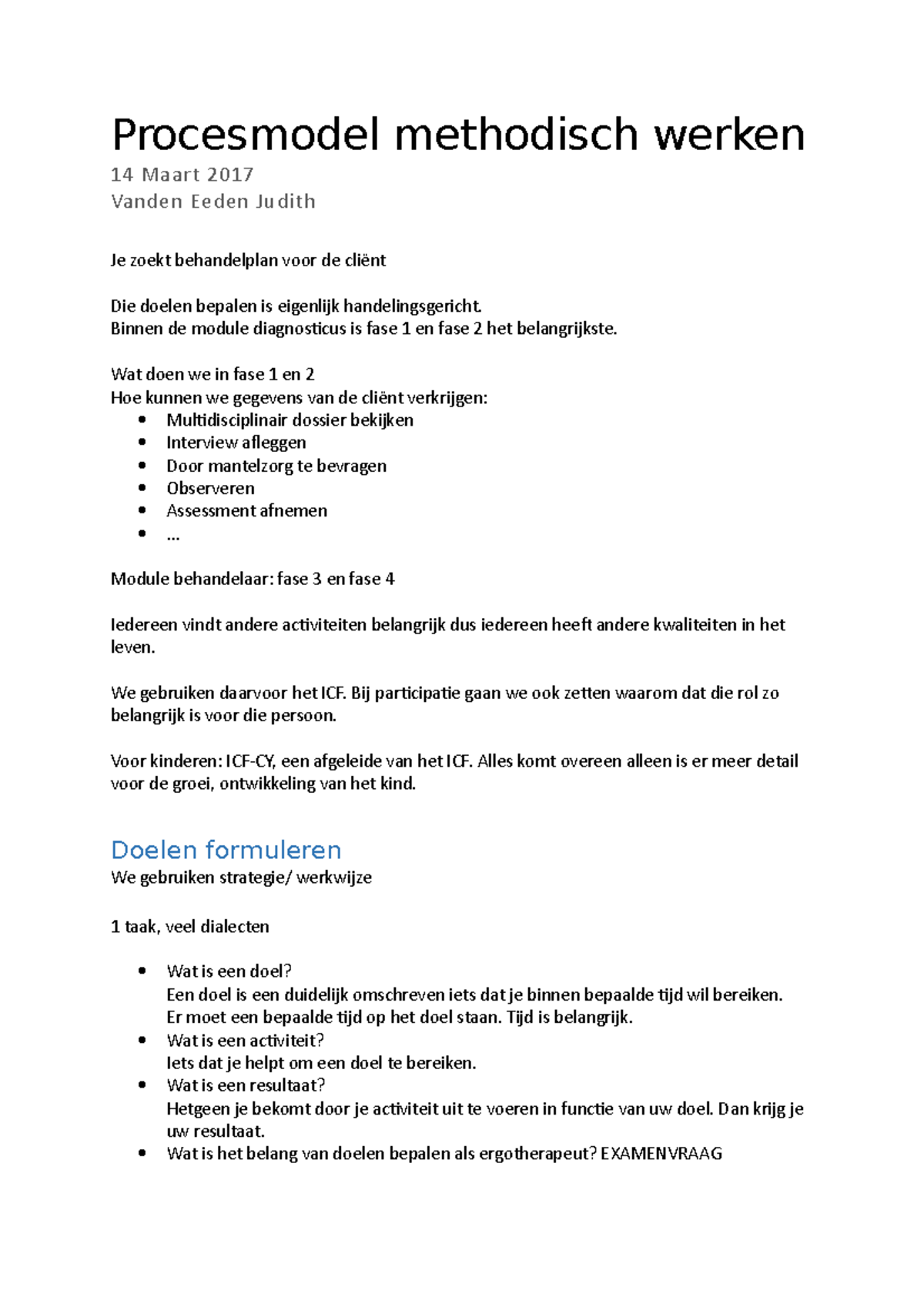 Procesmodel methodisch werken - Binnen de module diagnosticus is fase 1 ...