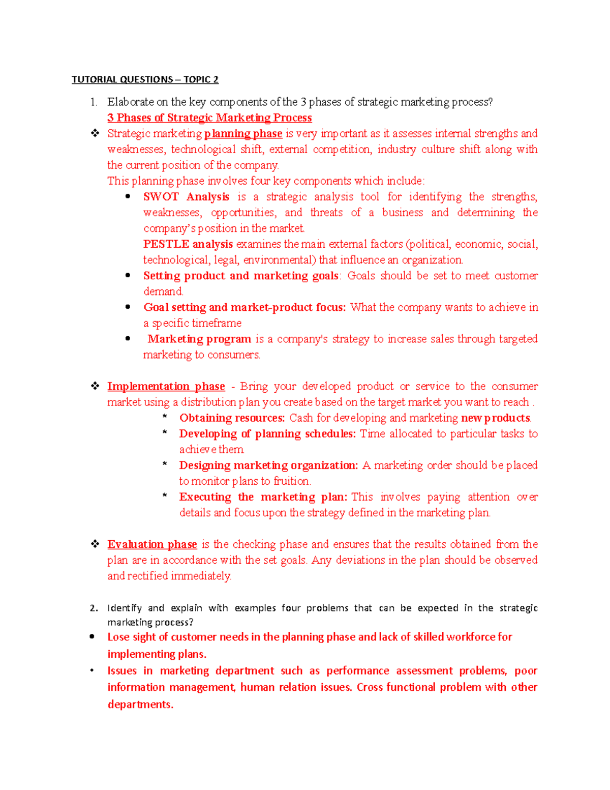 Tutorial Questions 2 Topic 2 Tutorial Questions Topic 2 1 Elaborate On The Key