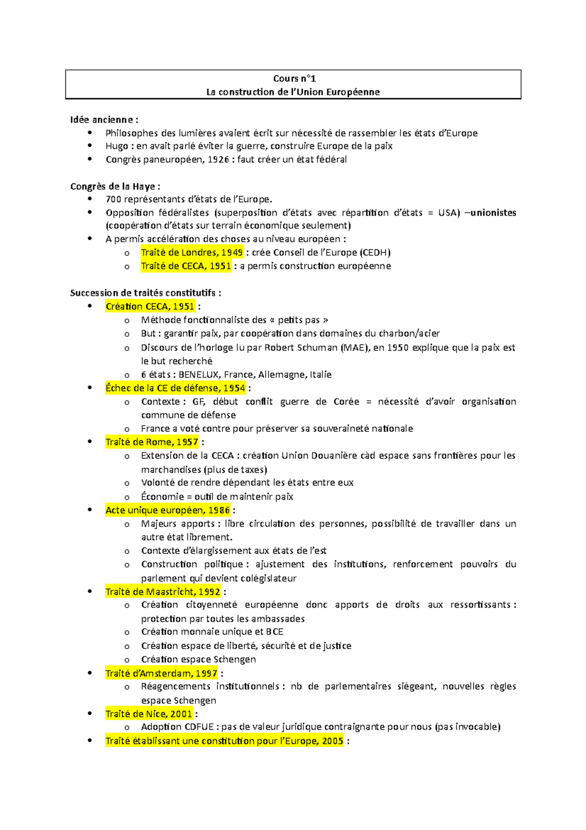 Fiches-CM-SJUE - fiche SJUE L3S1 larché - Cours n° La construction de l ...
