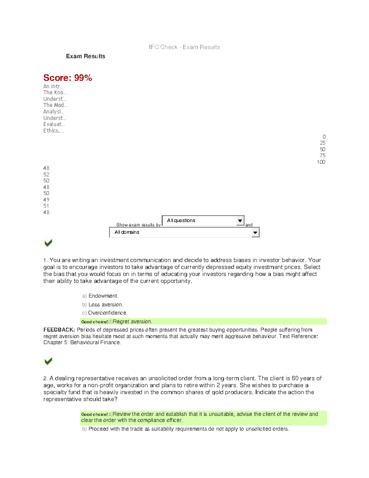 EXAM IFIC - Préparation examen finance - IFC Check - Exam Results Exam ...