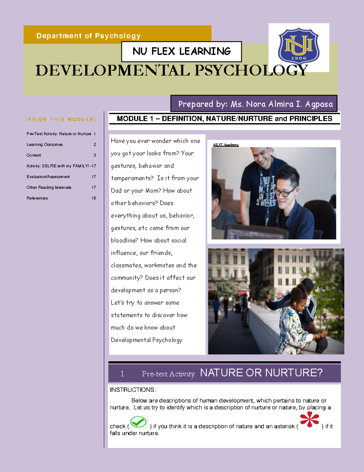 Module 1- Definition, Nature, Nurture & Principles of Human Development ...