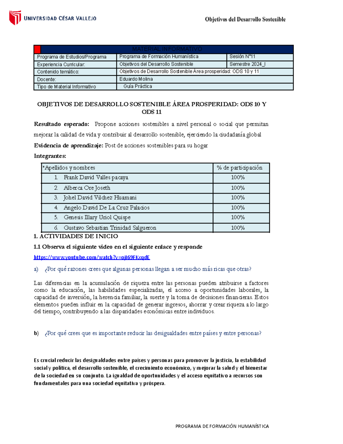 S11 POST GUIA Practica ODS - MATERIAL INFORMATIVO Programa de Estudios/Programa Programa de ...