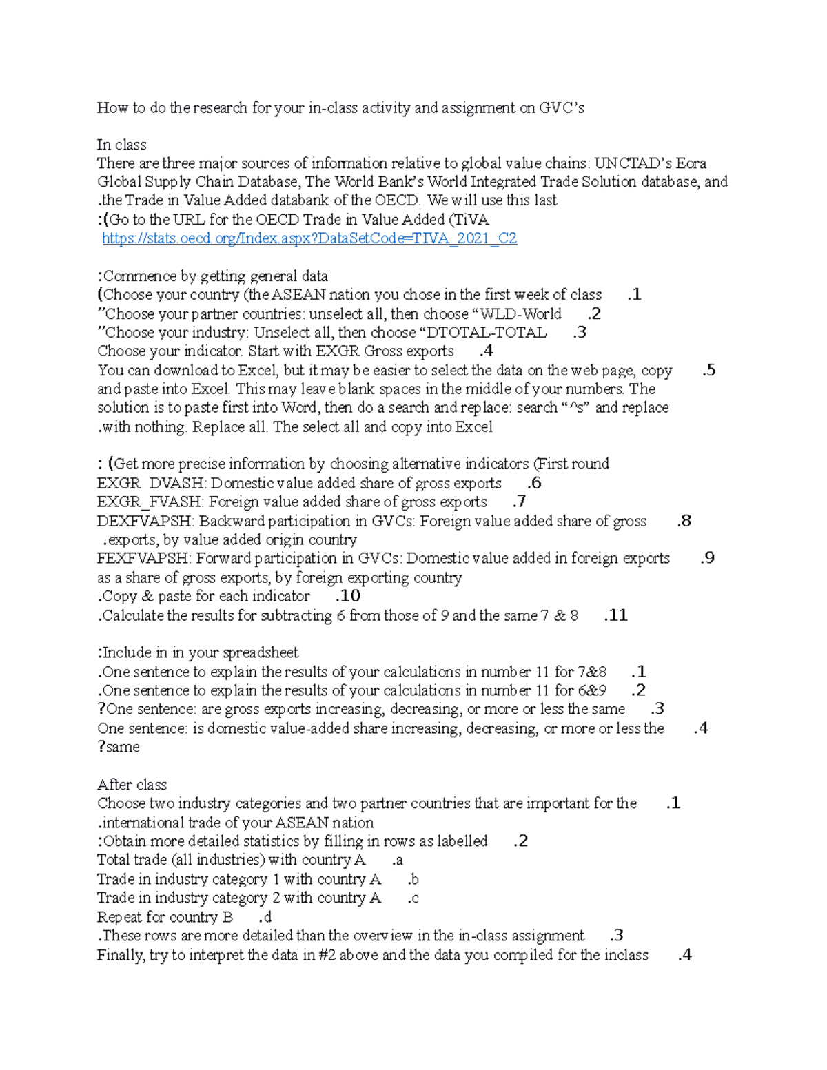 Instructions for your in-class activity and assignment (class 6) - How ...