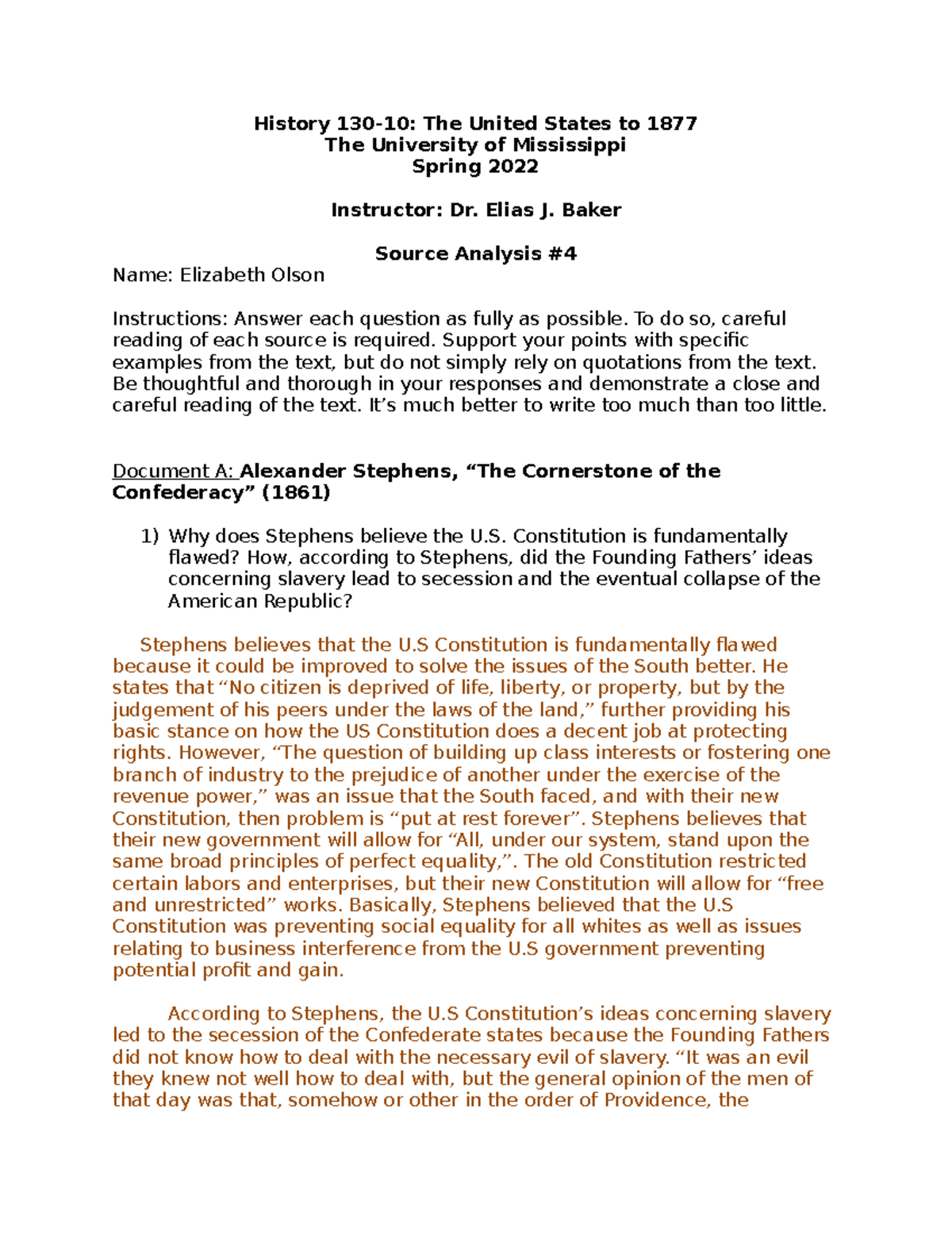 Primary Source Analysis 4 - History 130-10: The United States to 1877 ...