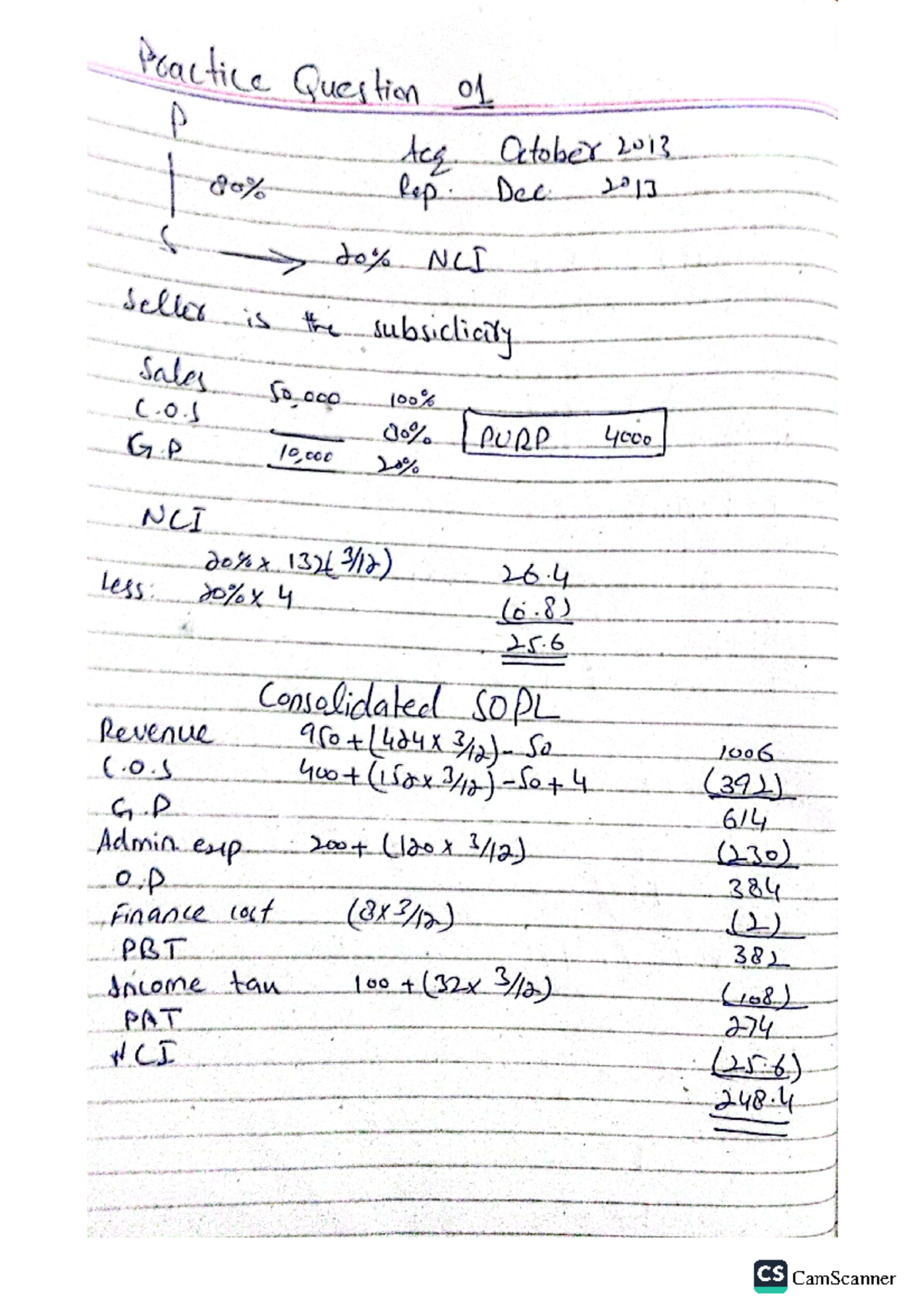 Consolidation notes made by Azeem - BS Accounting - Studocu