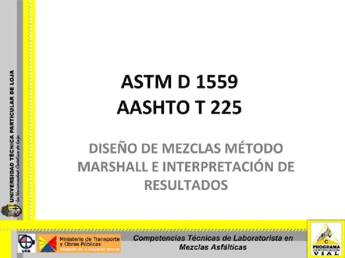 Diseño DE Mezclas Método Marshall - 20240626 182034 - ASTM D 1559 ...