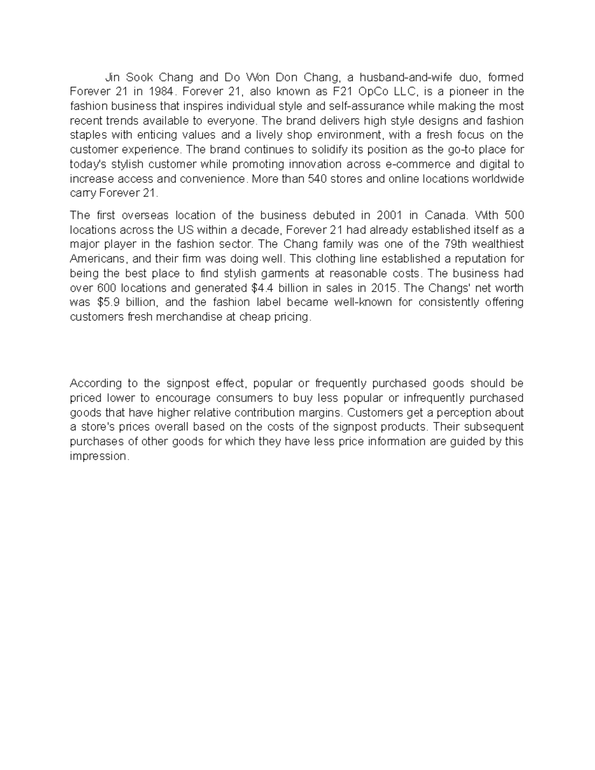 Jin Sook Chang and Do Won Don Chang - Forever 21, also known as F21 ...