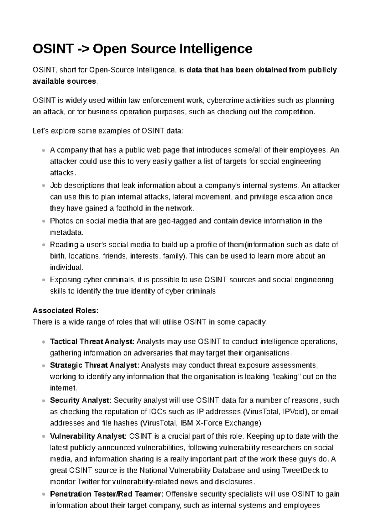 Osint -> Open Source Intelligence - OSINT -> Open Source Intelligence ...