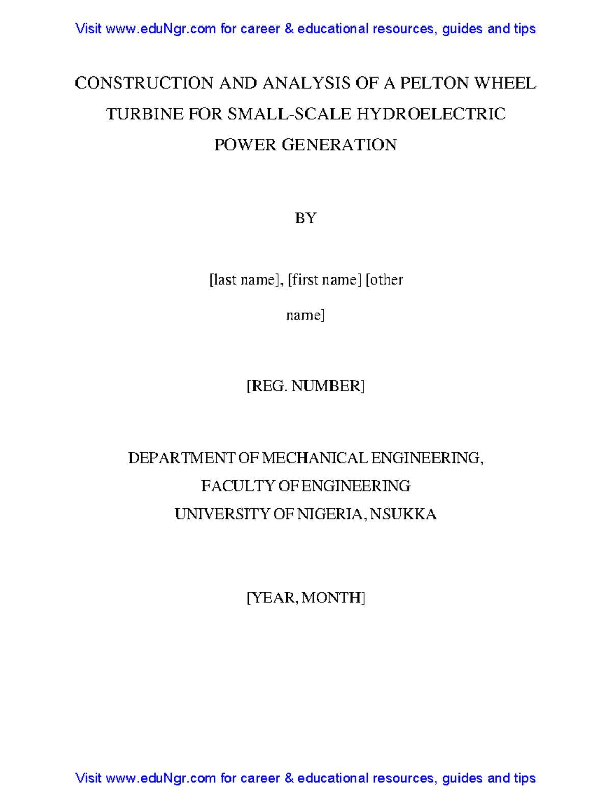 Sample project proposal for bsme 2021 - CONSTRUCTION AND ANALYSIS OF A ...